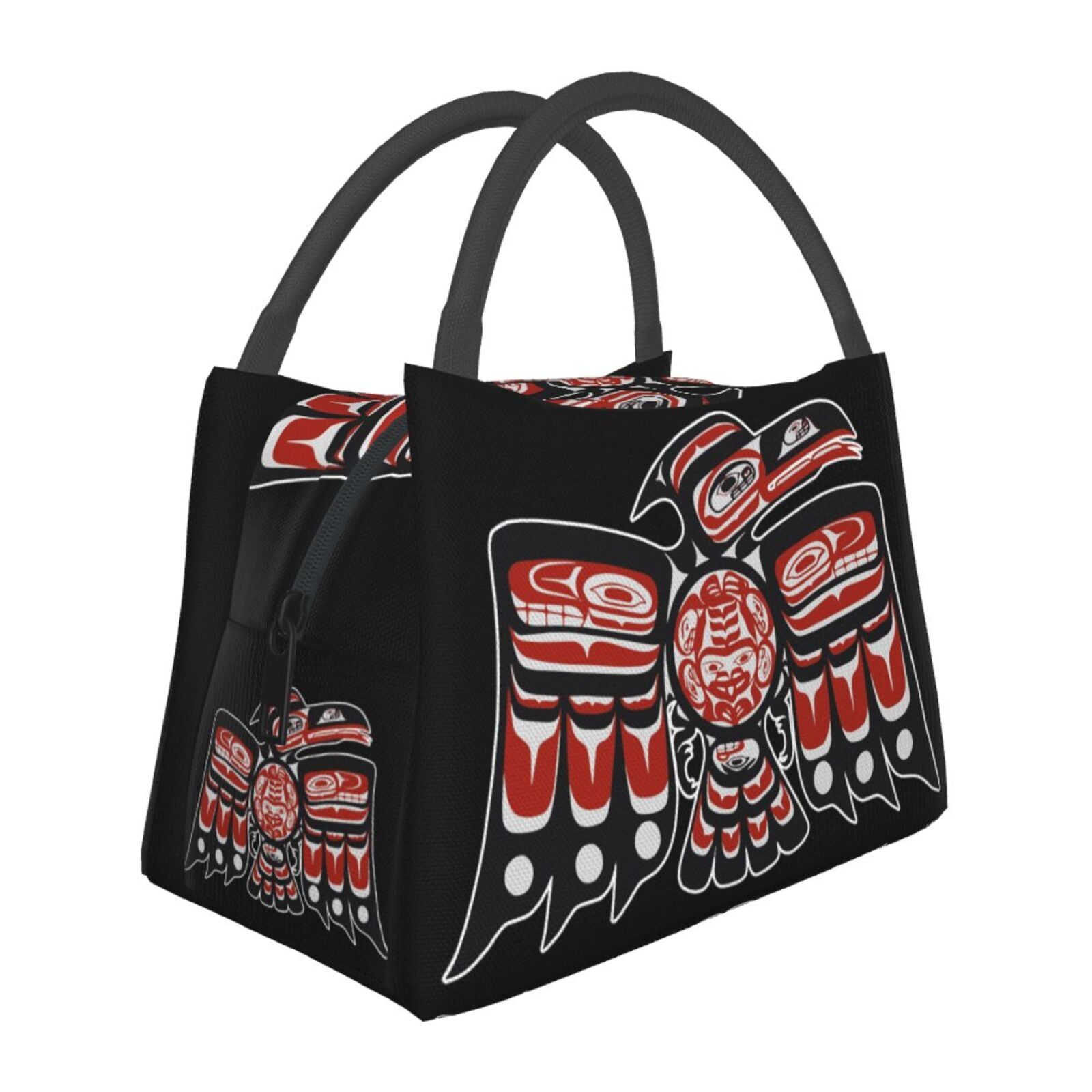 Haida Tlingit Native Raven Totem Lunch Bag Insulated Lunch Box for ...