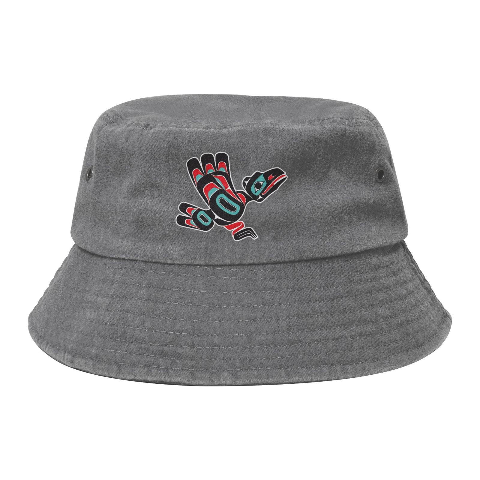 Haida Tlingit Native Raven Totem Summer Bucket Hat Fishing Hat Wide ...