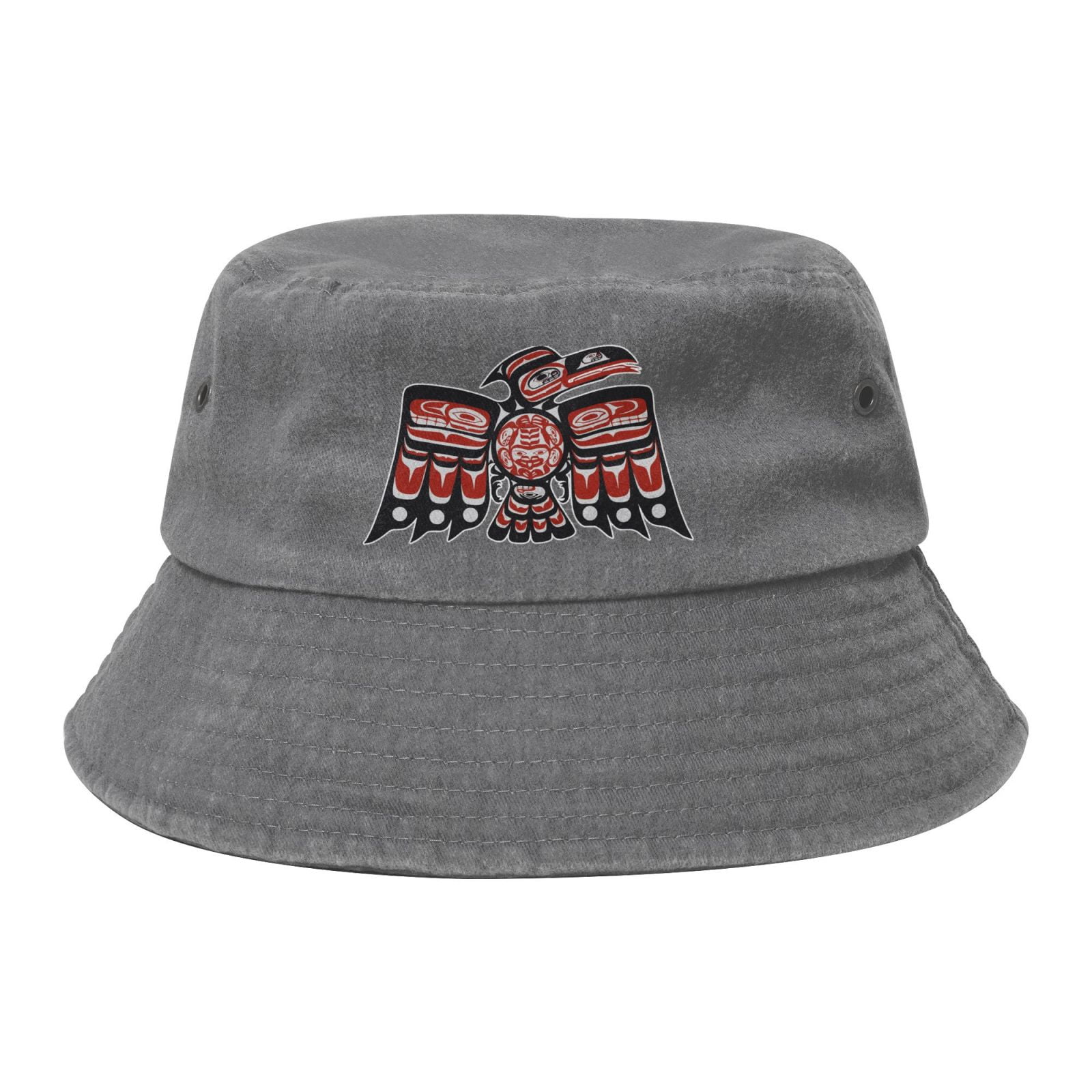 Haida Tlingit Native Raven Totem Summer Bucket Hat Fishing Hat Wide ...