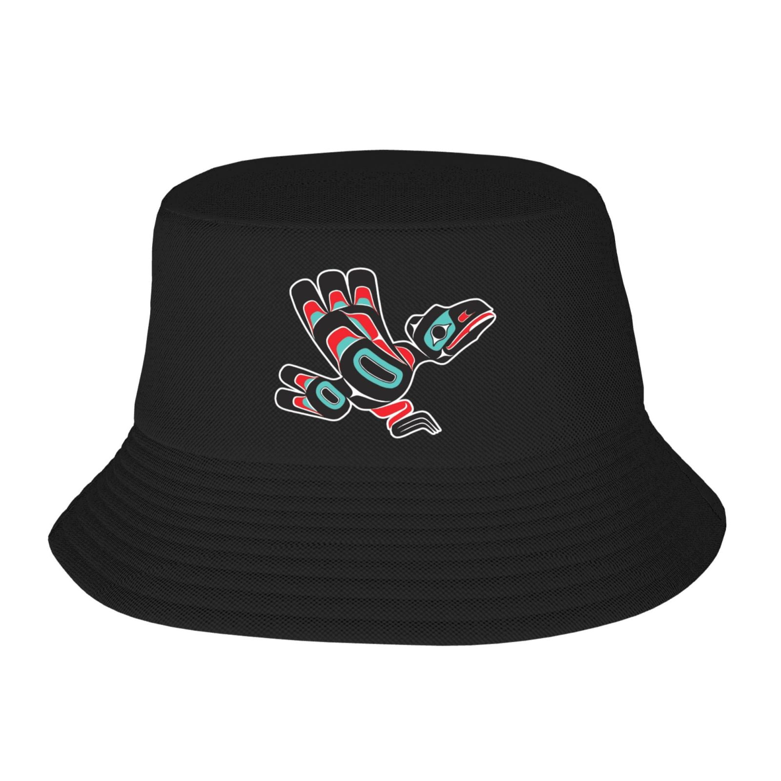 Haida Tlingit Native Raven Totem Summer Bucket Hat Fishing Hat Wide ...