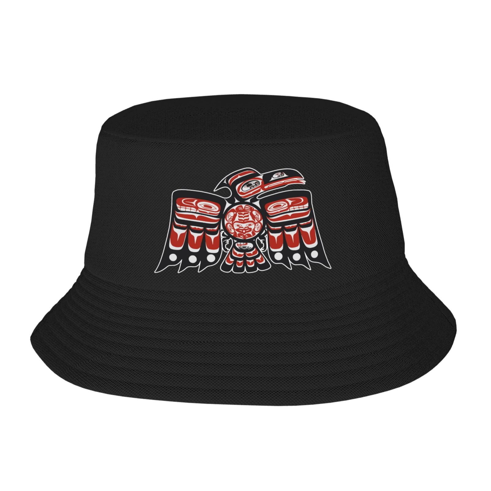 Haida Tlingit Native Raven Totem Summer Bucket Hat Fishing Hat Wide ...