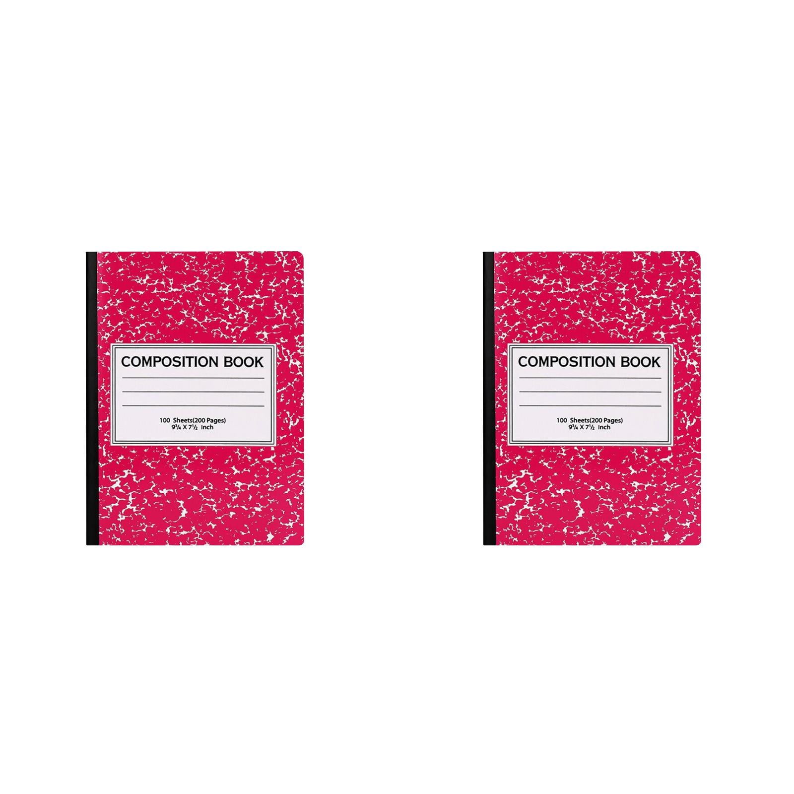Haidf 2Pcs Composition Notebook, Wide Ruled Composition Books, Marble ...