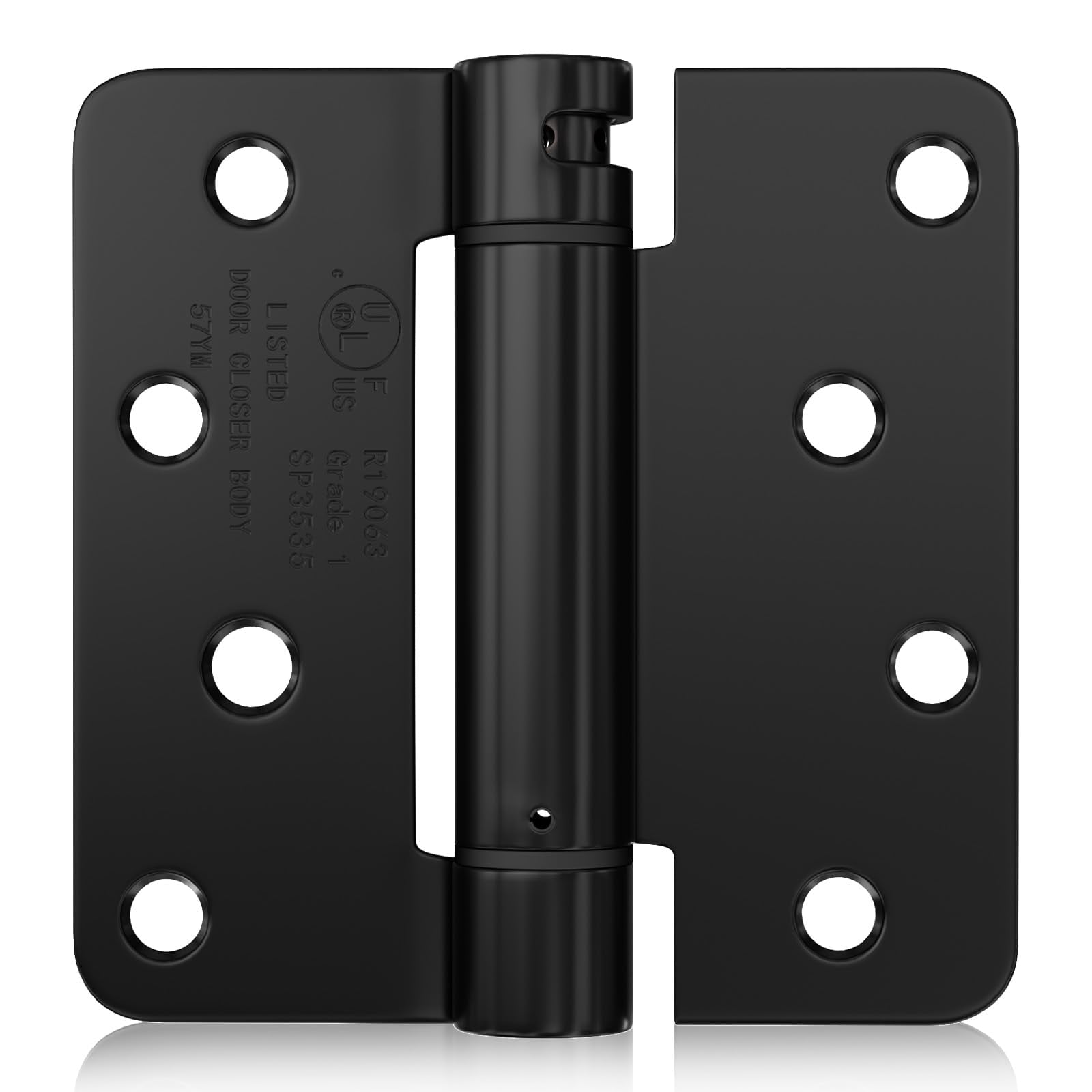 Haidms 6 Pack Self Closing Door Hinges 4 Inch Black Spring Hinge with 1 ...