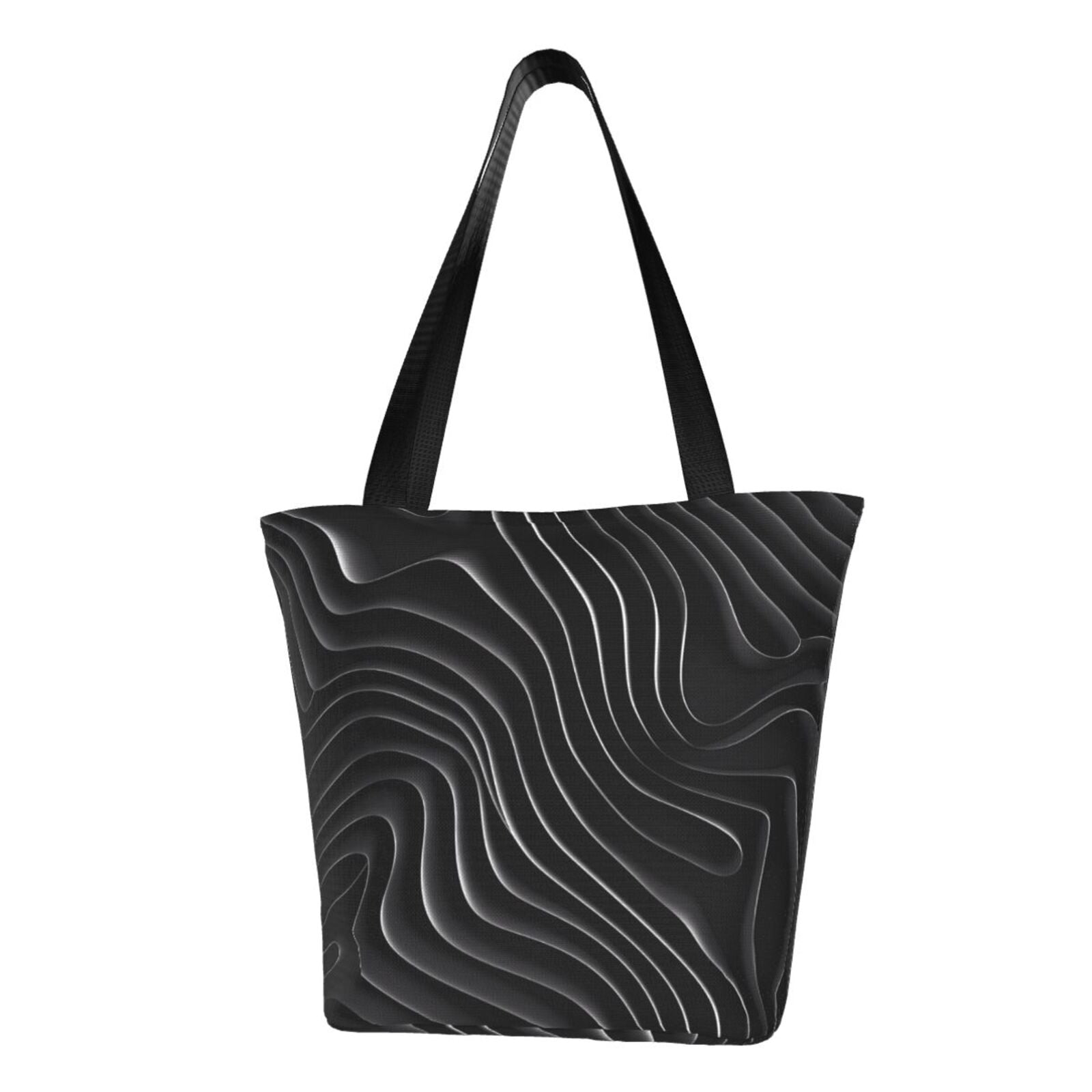 Haiem Abstract Black And White Waves Pattern Shoulder Bag - Durable and ...