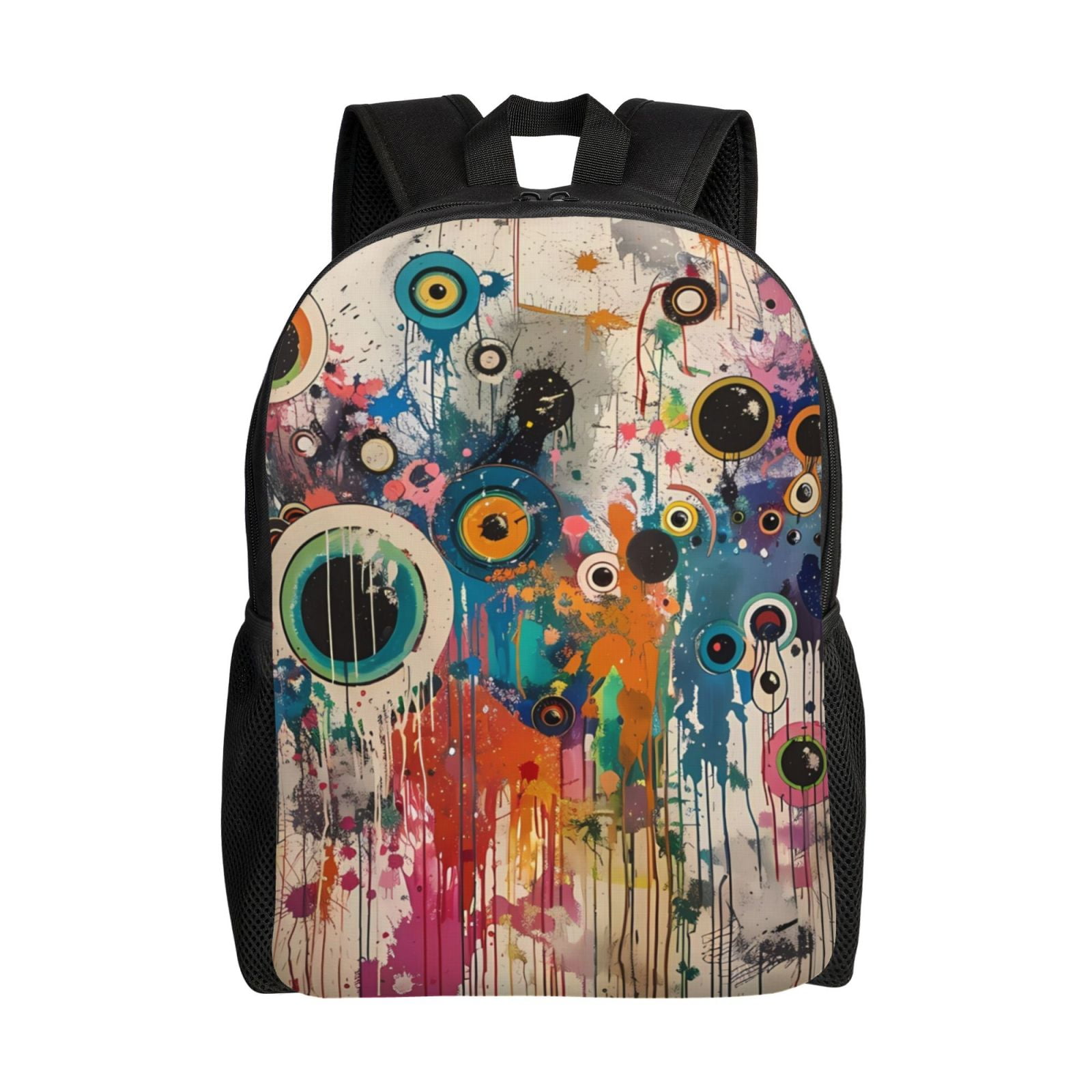 Haiem Abstract Colorful Dripping Circles Backpack - Stylish and Durable ...