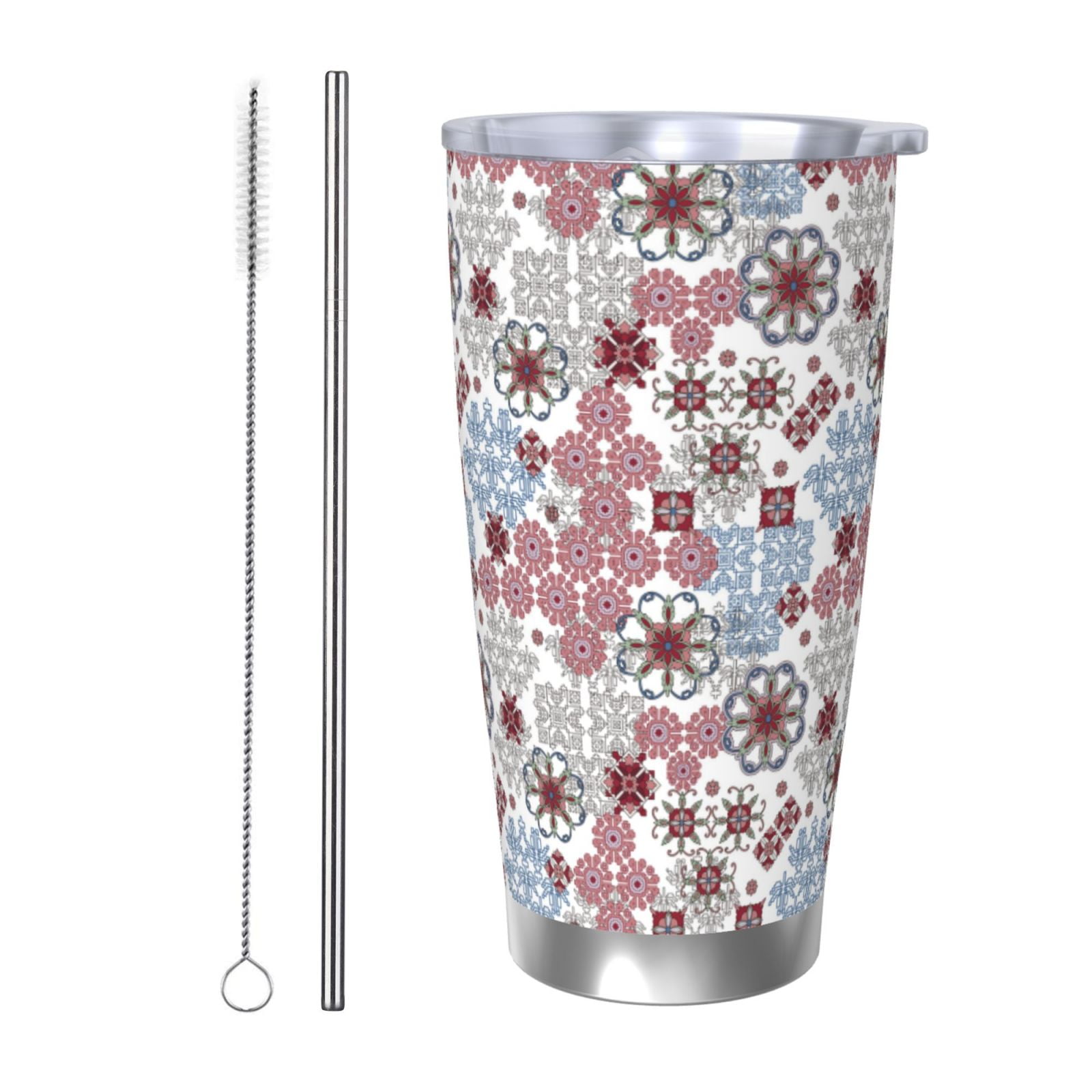 Haiem Abstract Floral Printed 20oz Straight Skinny Car Cups With ...