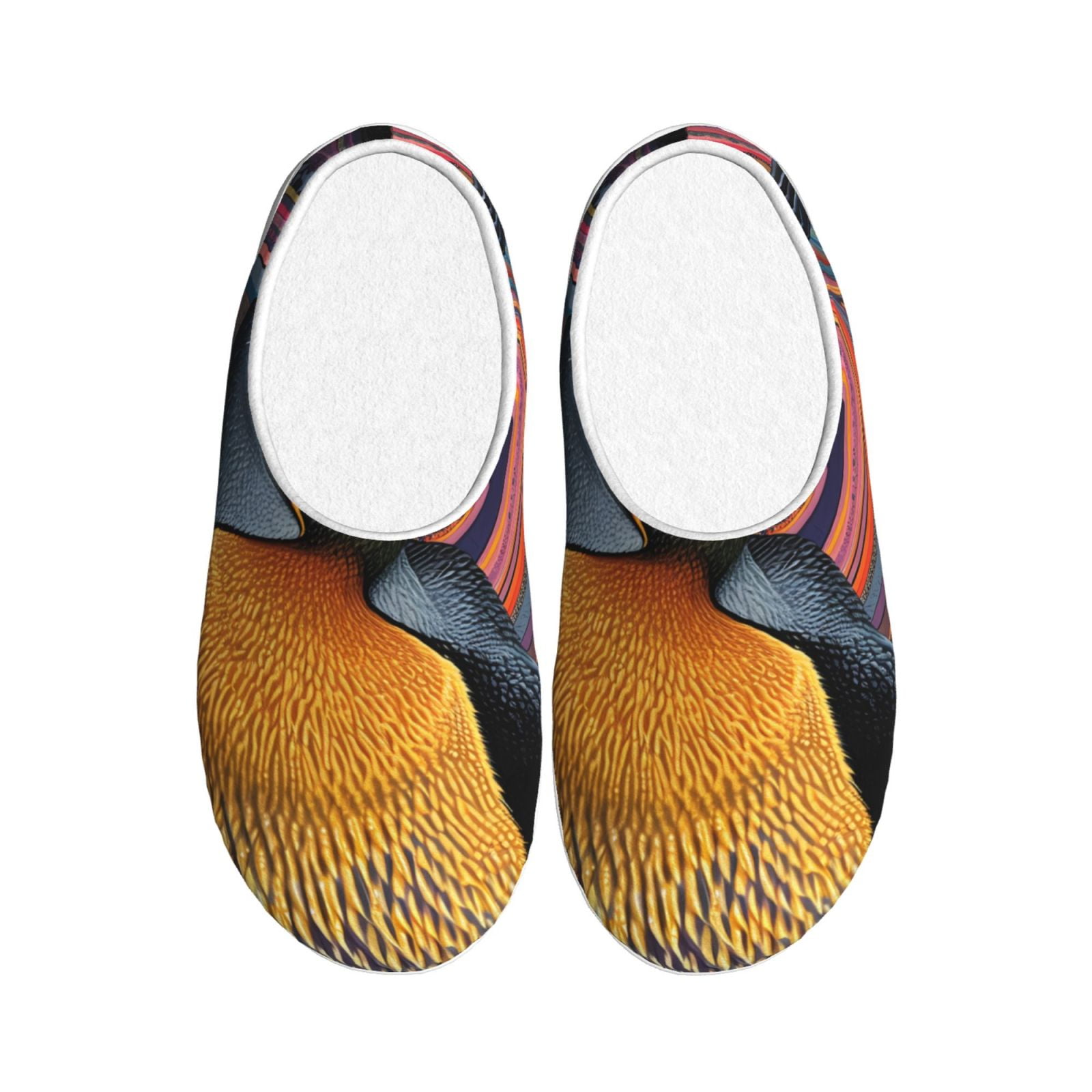 Haiem Abstract Pattern Penguin Print Women's Fuzzy Memory Foam House ...