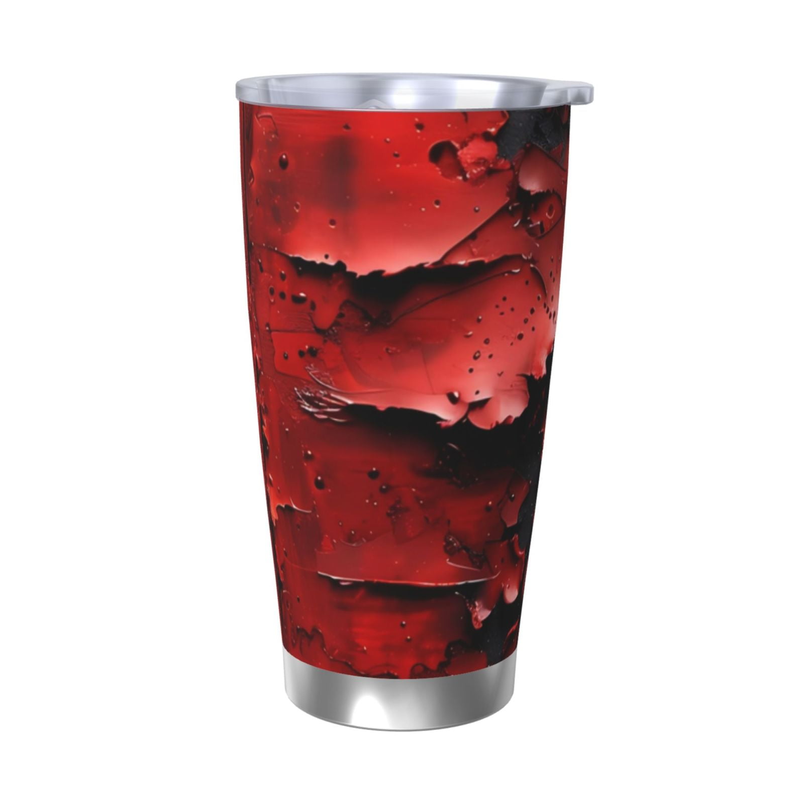 Haiem Abstract Red Textured Canvas Printed 20oz Straight Skinny Car ...