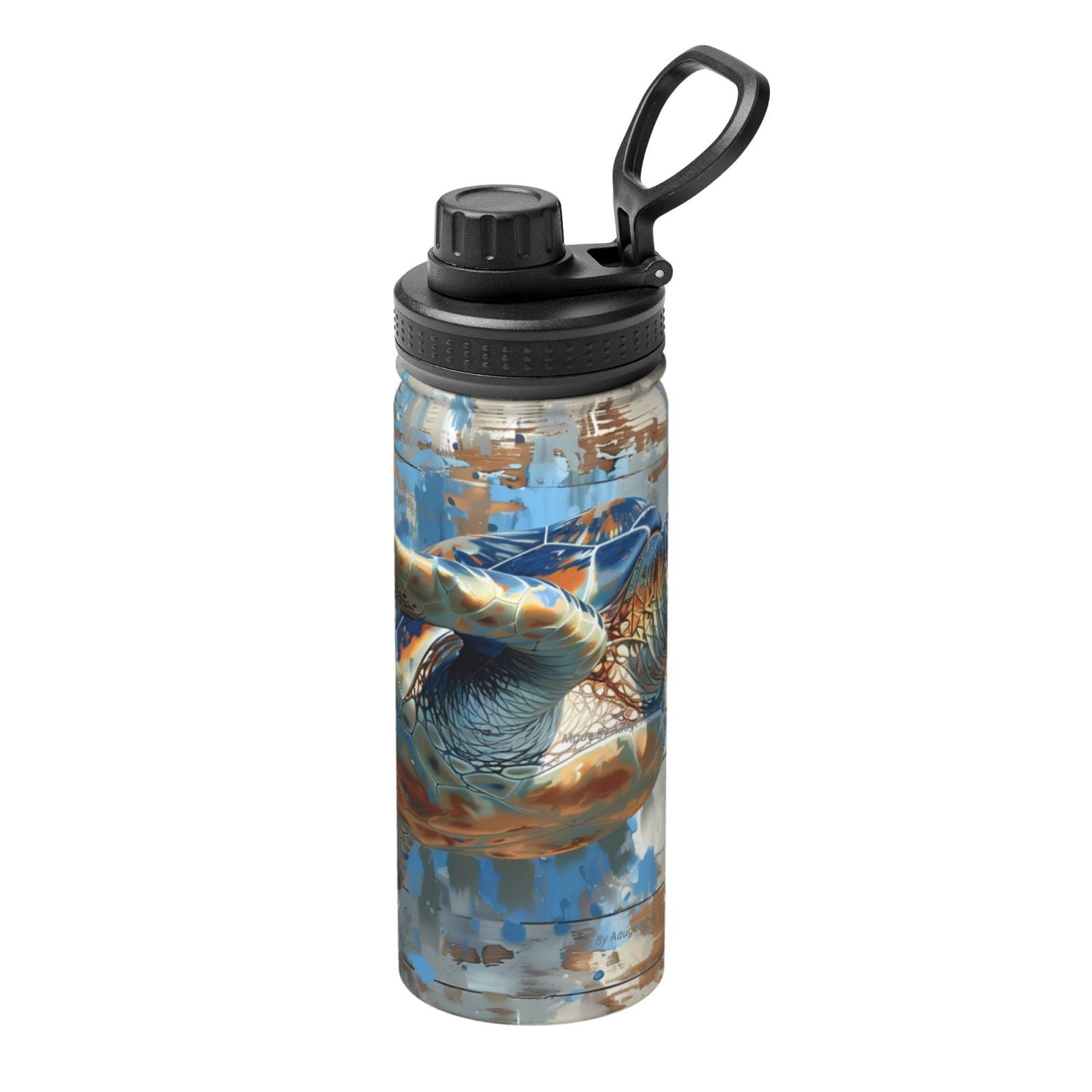 Haiem Abstract Sea Turtle Printed Sports Insulated Kettle 18oz ...
