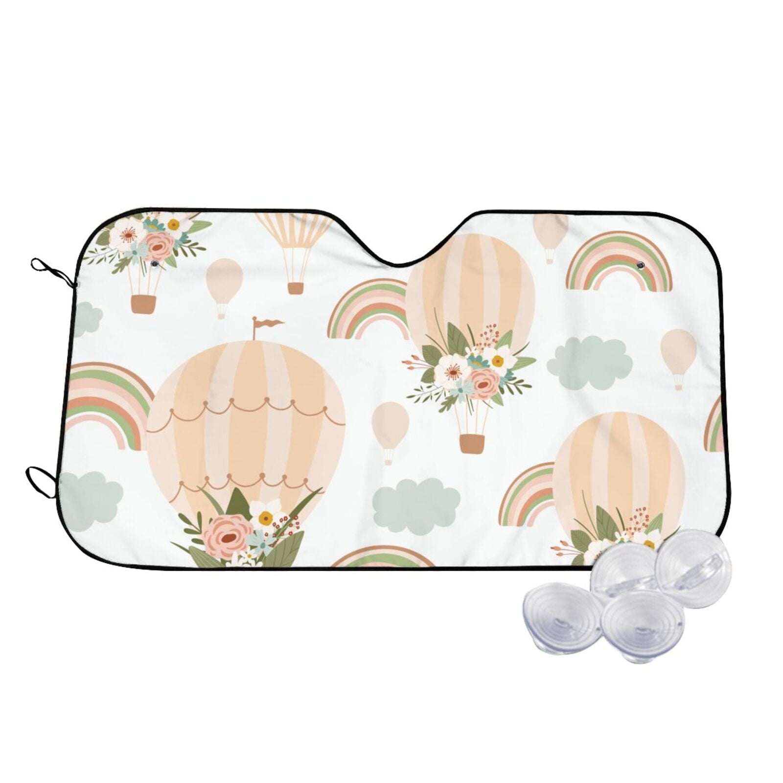 Haiem Air Balloon and Flower Car Windshield Sun Shade - Blocks UV Rays ...