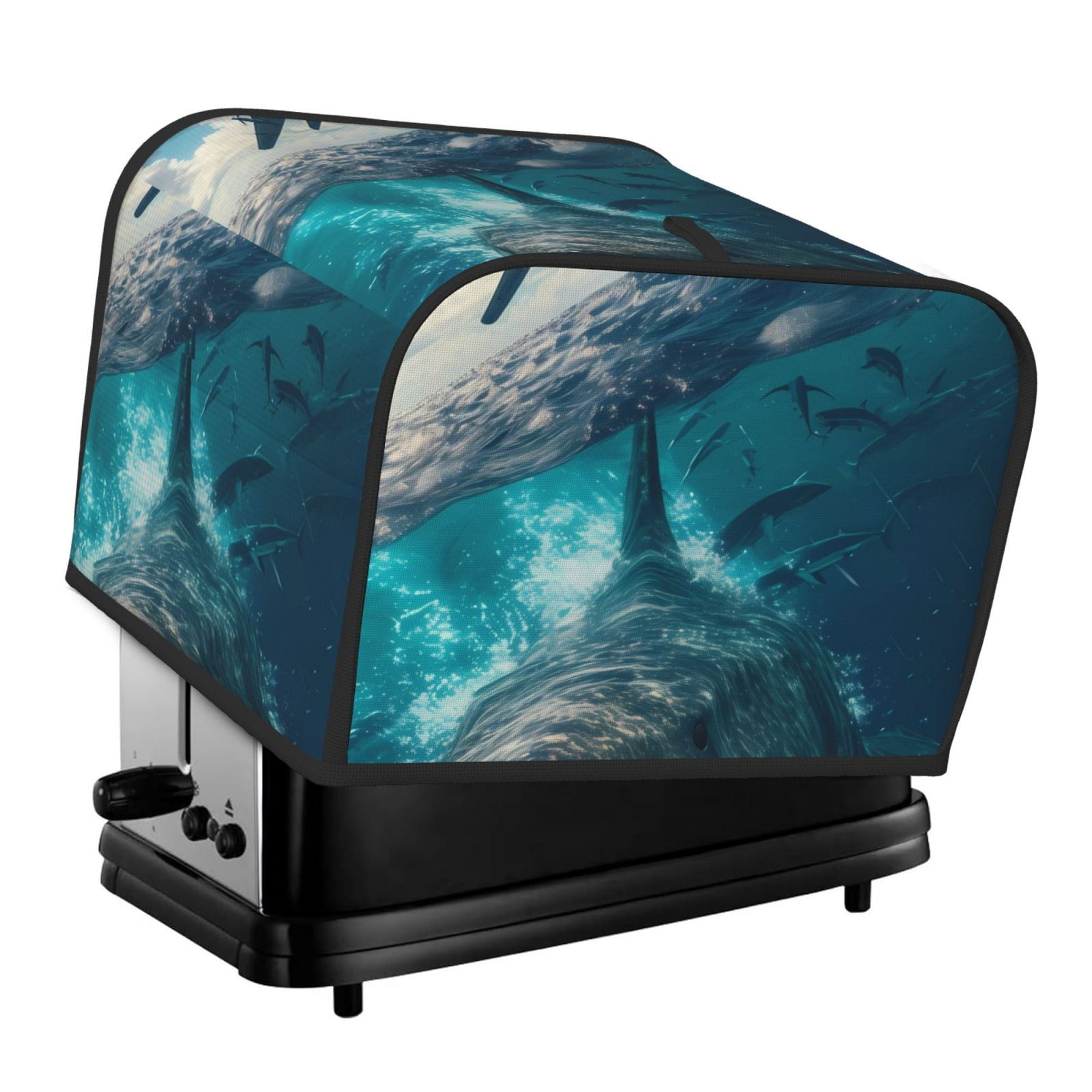 Haiem Airplane Shark Print Toaster Covers 4 Slice Wide Slot,Bread Dust ...
