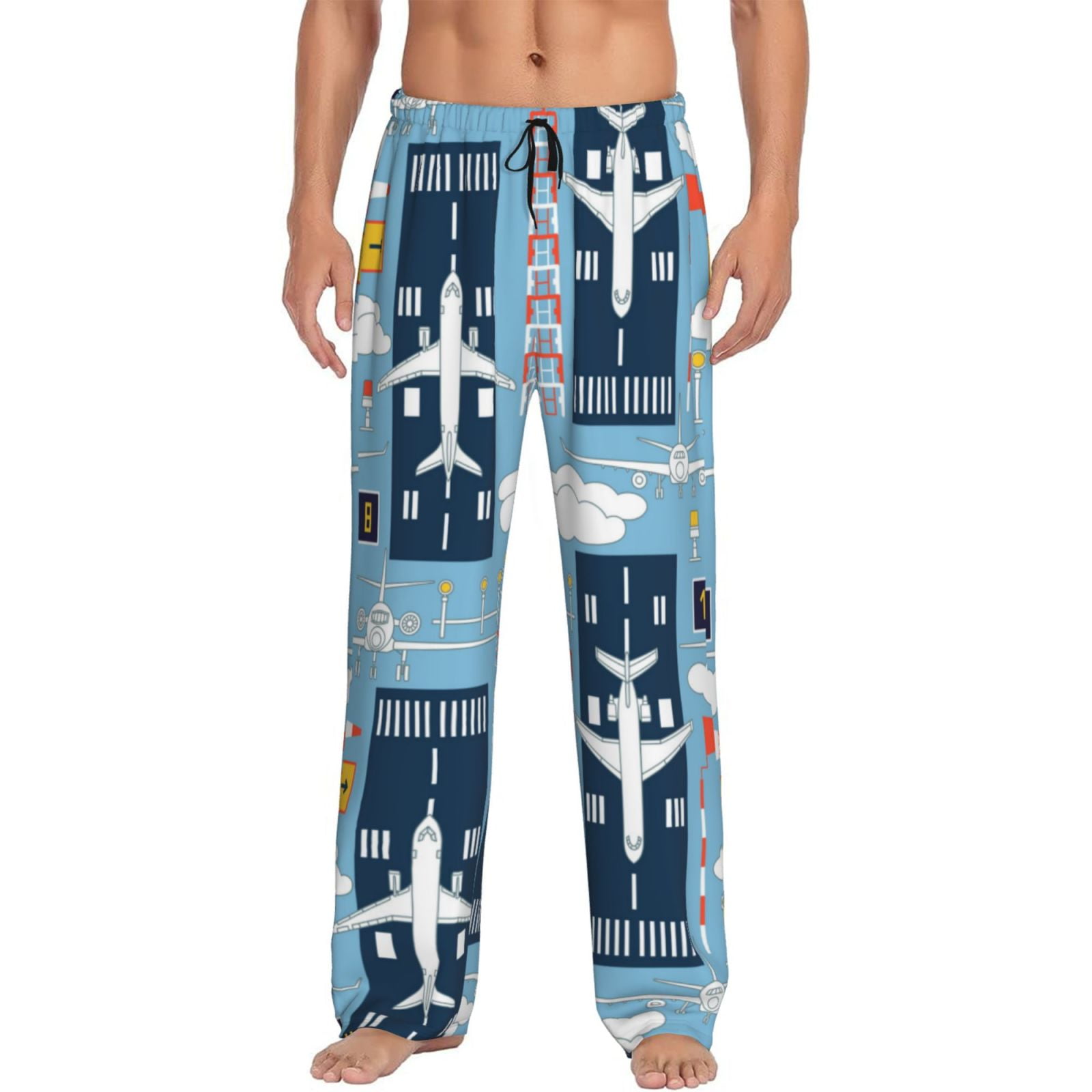 Haiem Airplanes and Aviation Signs Men's Pajama Pants Ultra Lightweight ...