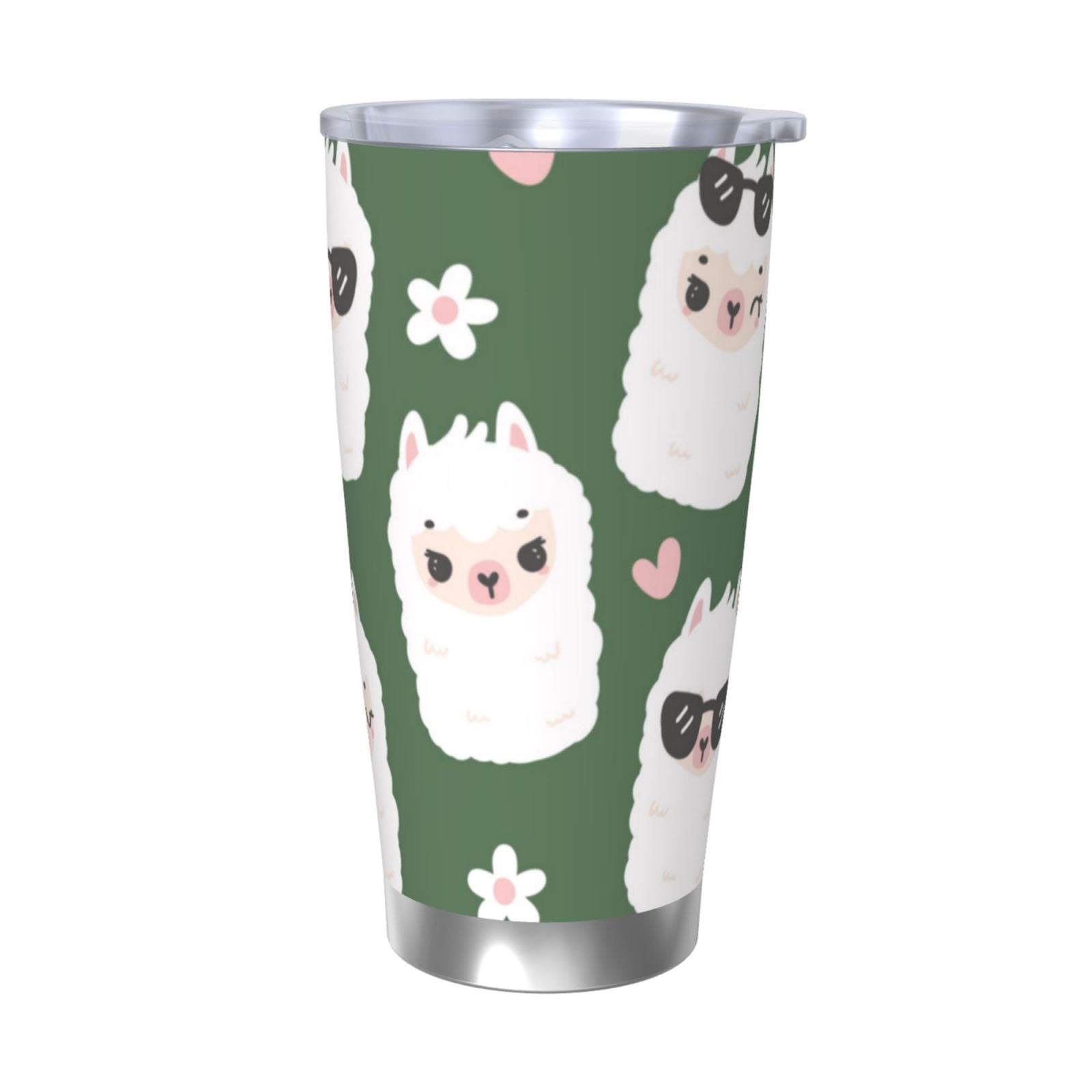 Haiem Alpaca Faces Printed 20oz Straight Skinny Car Cups With Insulated ...