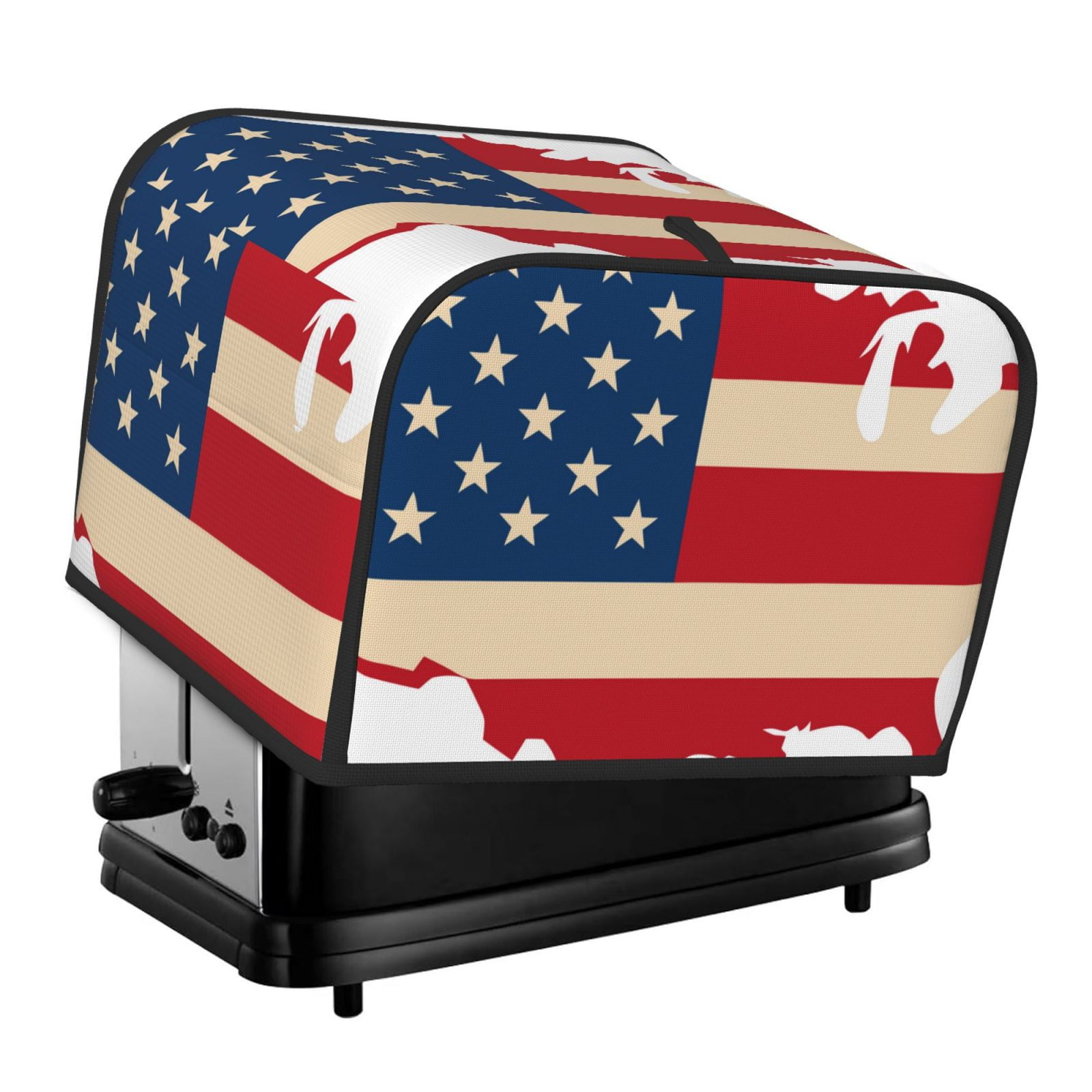 Haiem American Flag Map Print Toaster Covers 4 Slice Wide Slot,Bread ...