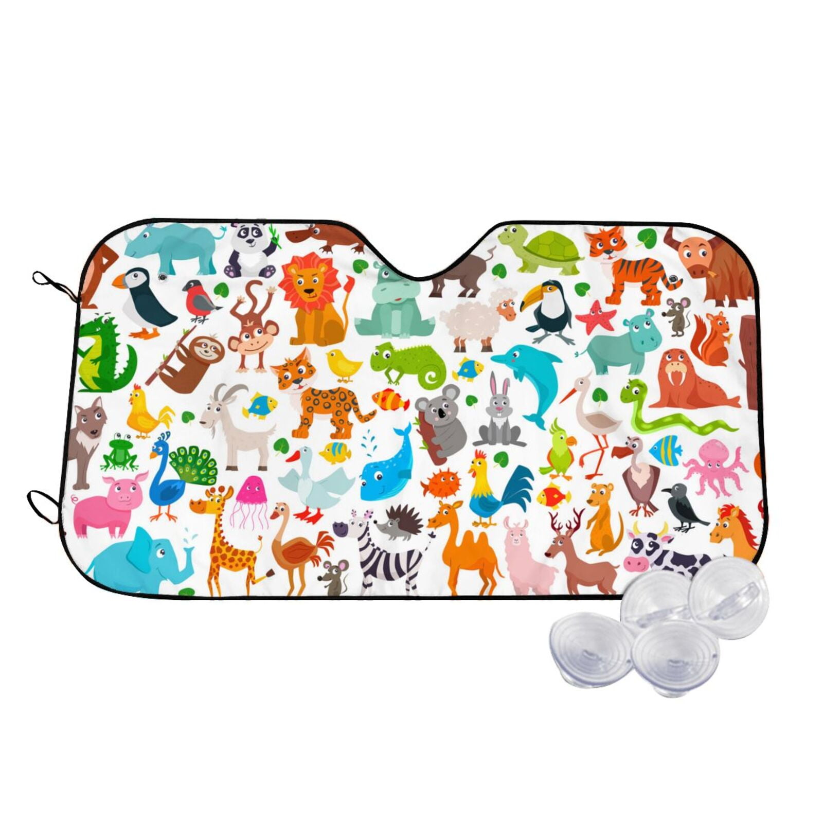 Haiem Animals Car Windshield Sun Shade - Blocks UV Rays Sun Visor ...