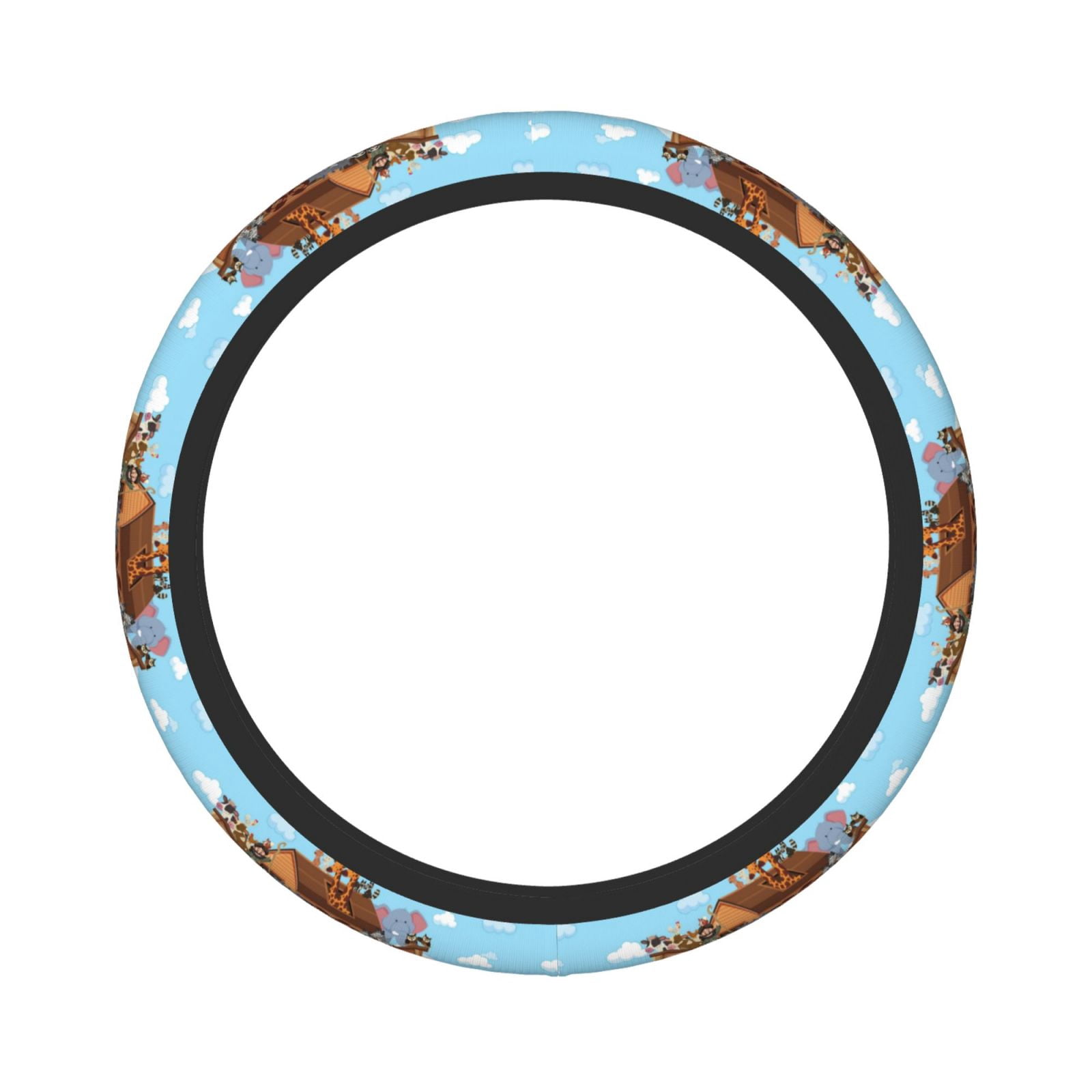 Haiem Animals on Noah's Ark Print Steering Wheel Cover 15 Inches for ...