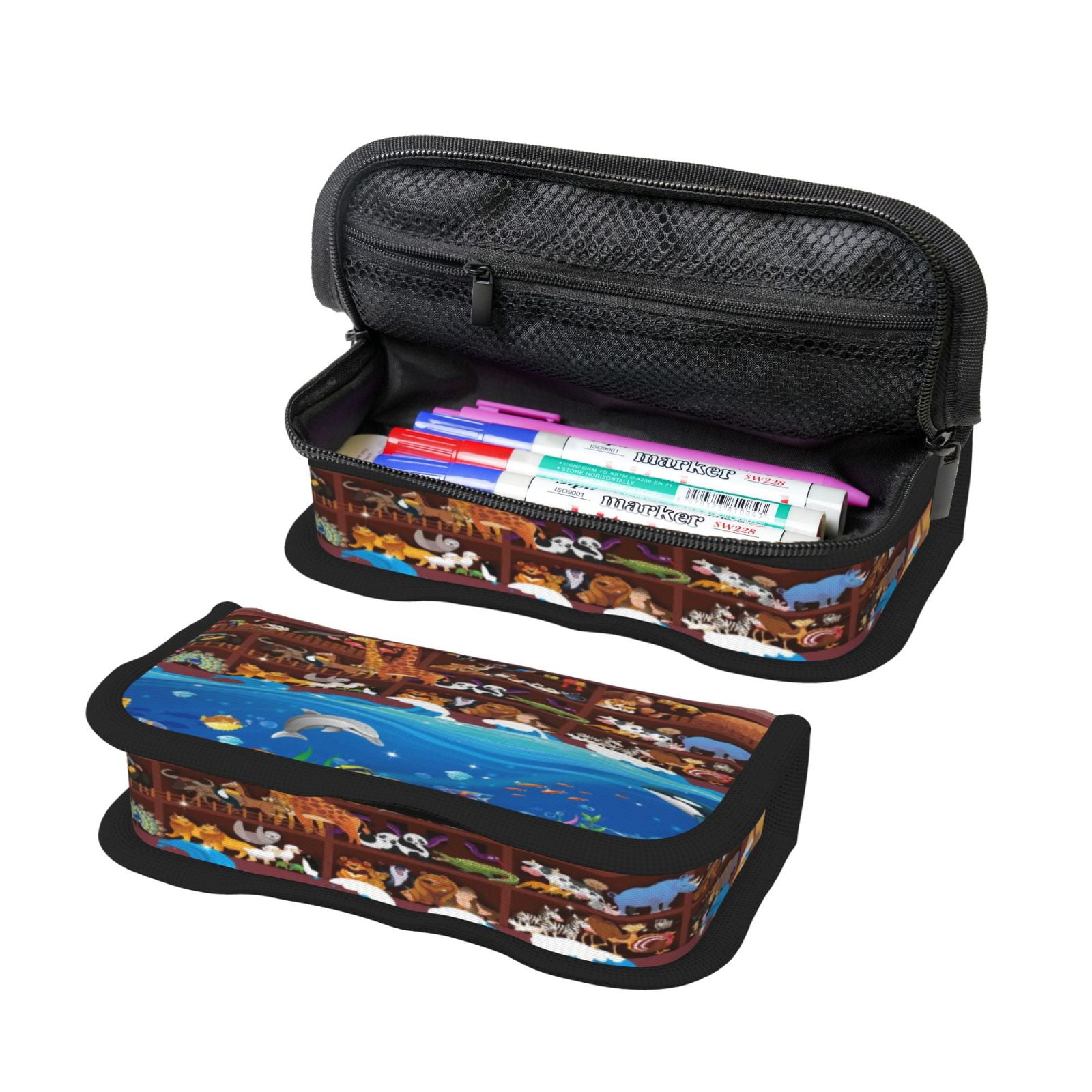Haiem Animals On Noah's Ark2 Printed Large Pencil Case, Big Capacity ...
