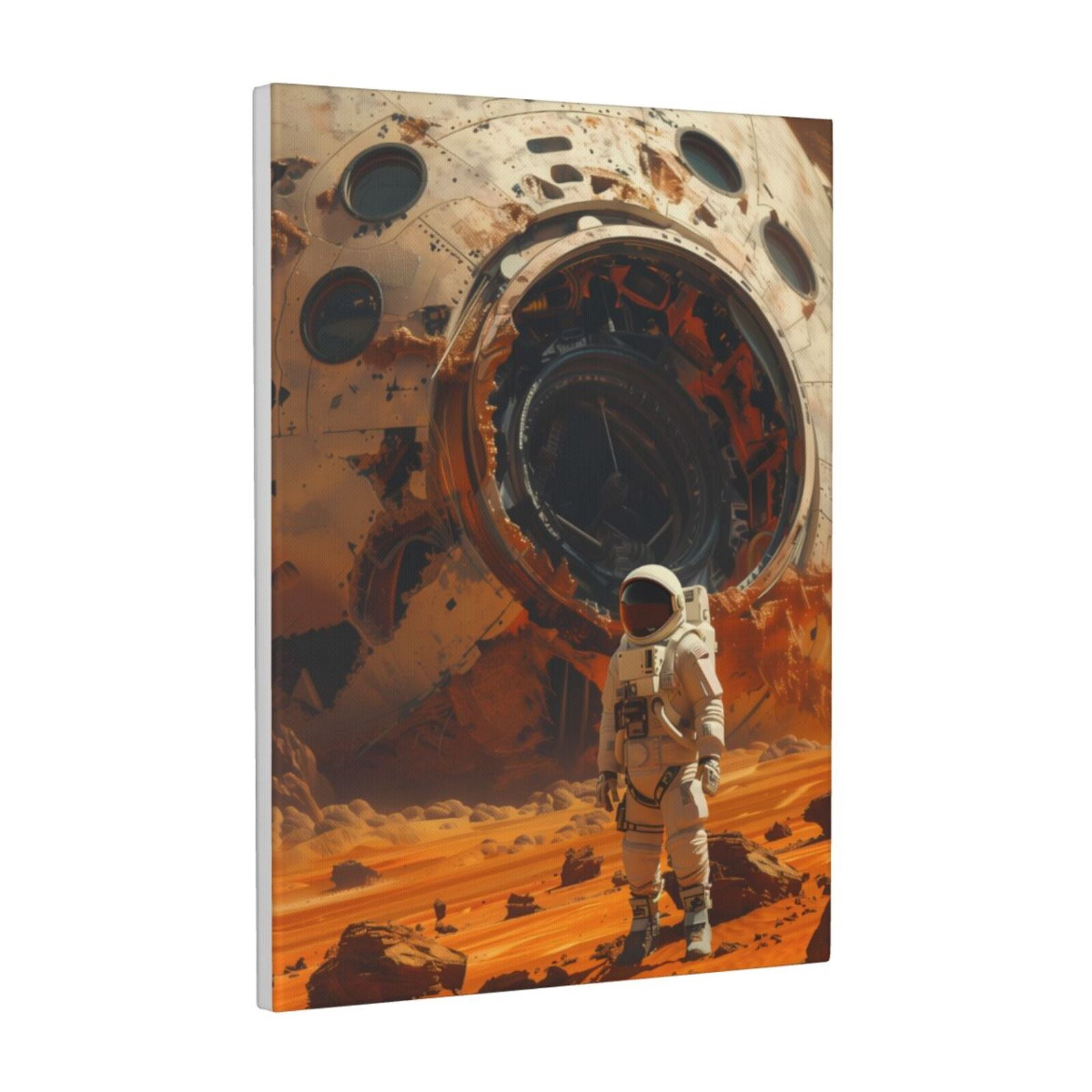 Haiem Astronaut Exploring Mars Print 30x40in Canvas Decorative Picture ...