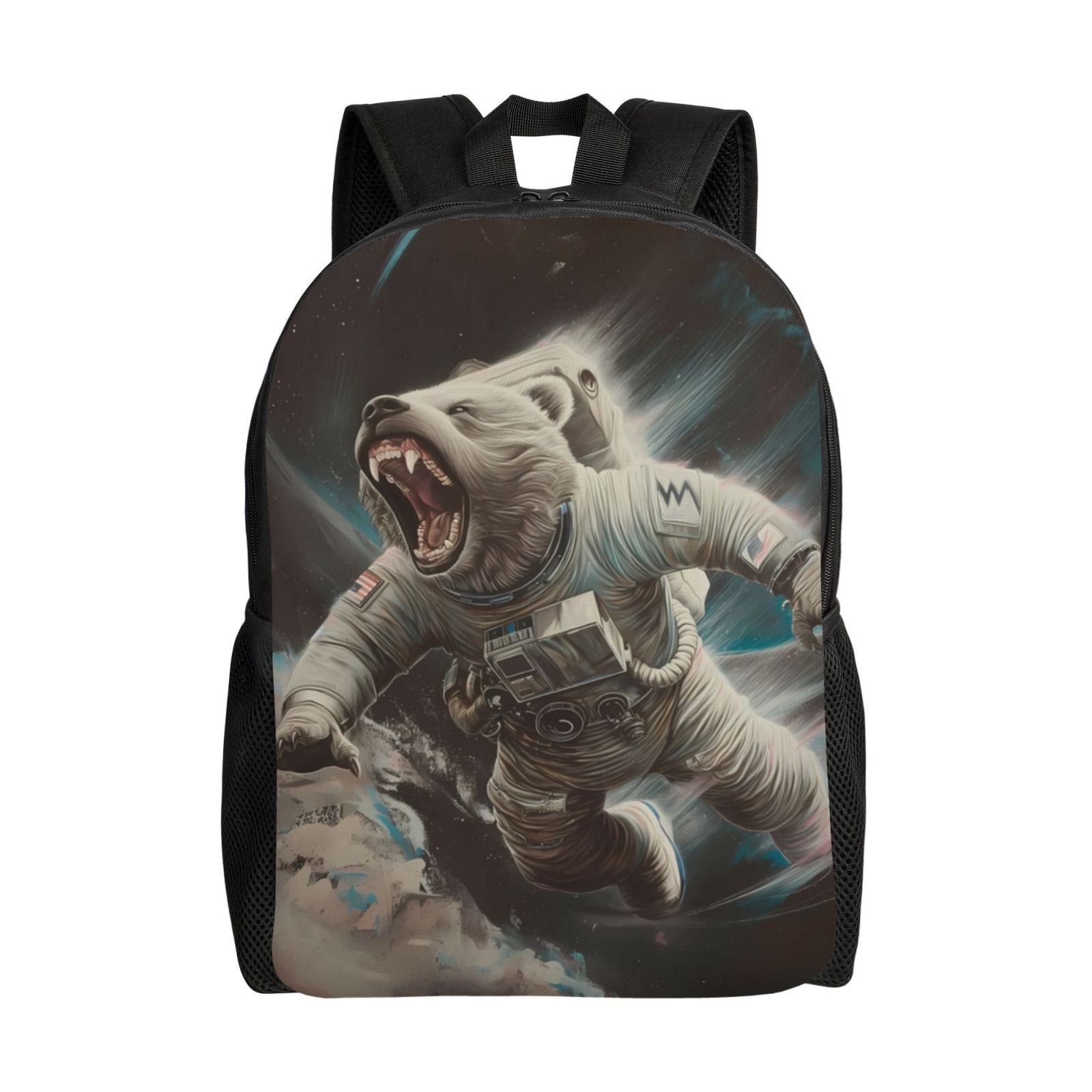 Haiem Astronaut Polar Bear Roar Backpack - Stylish and Durable 15-inch ...