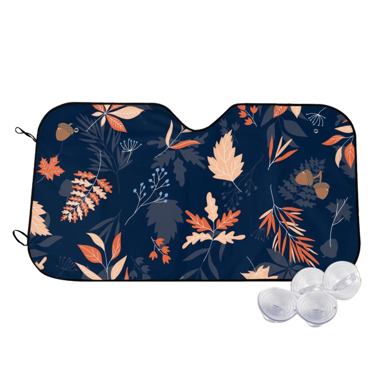 Haiem Autumn Leaves With Blue Car Windshield Sun Shade - Blocks UV Rays ...