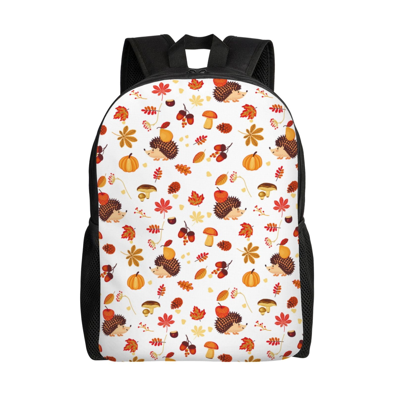 Haiem Autumn Maple Leaf with Hedgehog Backpack - Stylish and Durable 15 ...