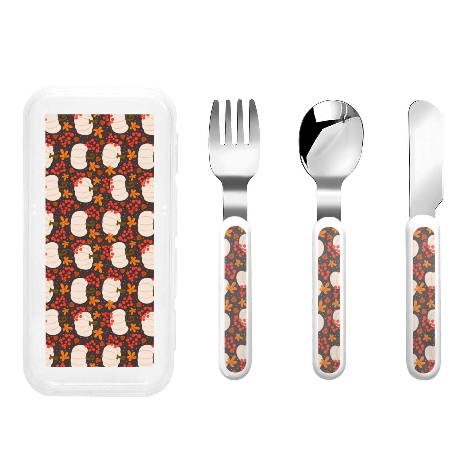 Haiem Autumn White Pumpkin for Stainless Steel Kids Silverware Set ...