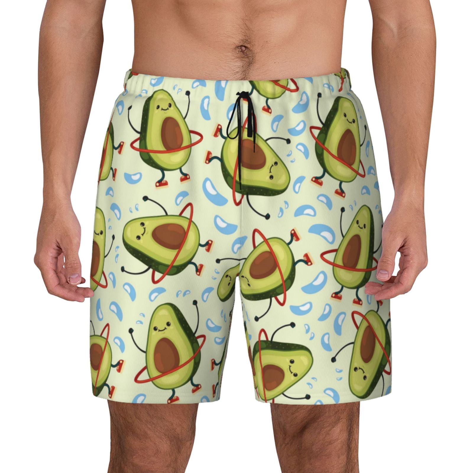 Haiem Avocado Doing Sport Mens Swim Trunks with Compression Liner 2 in ...