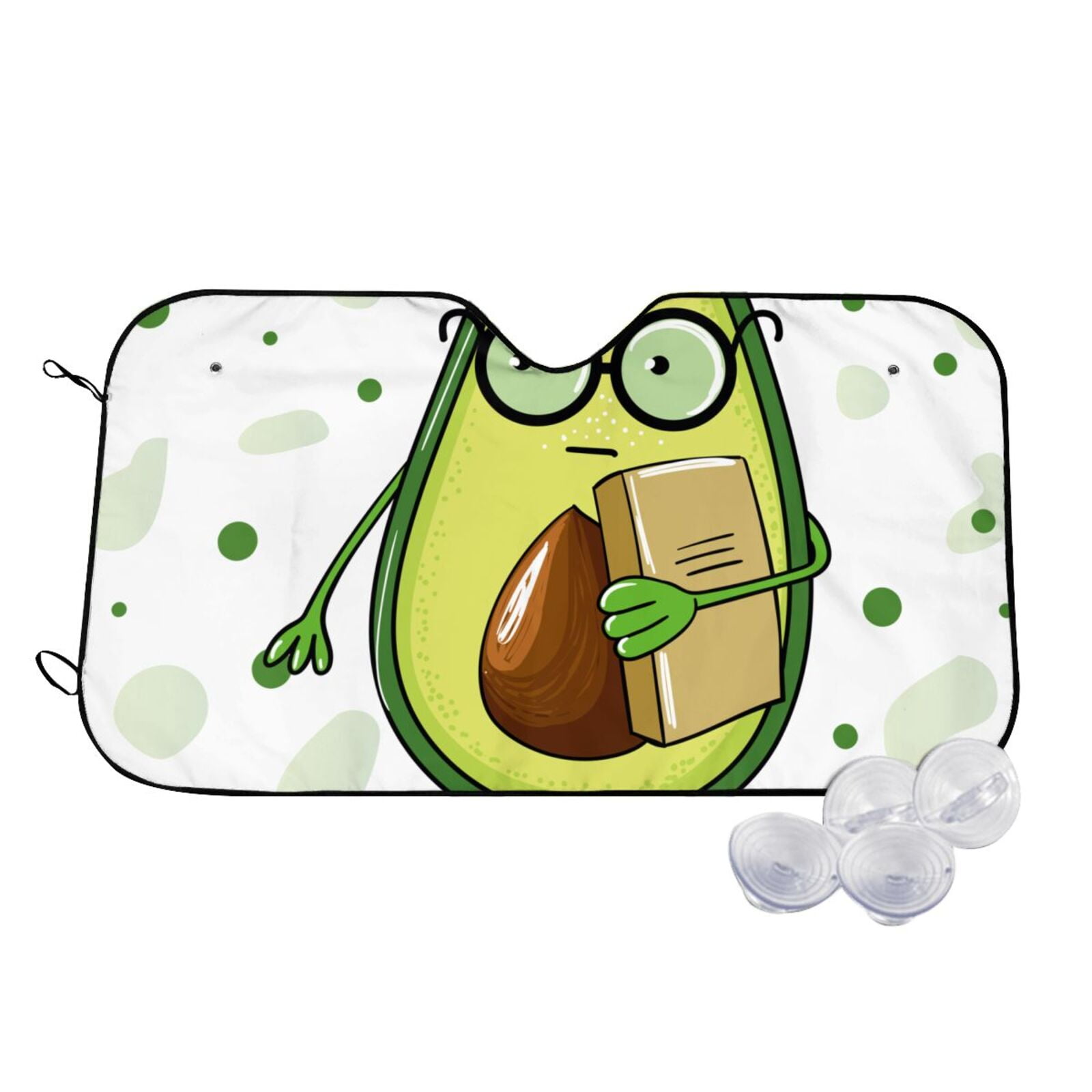 Haiem Avocado with Glasses Car Windshield Sun Shade - Blocks UV Rays ...