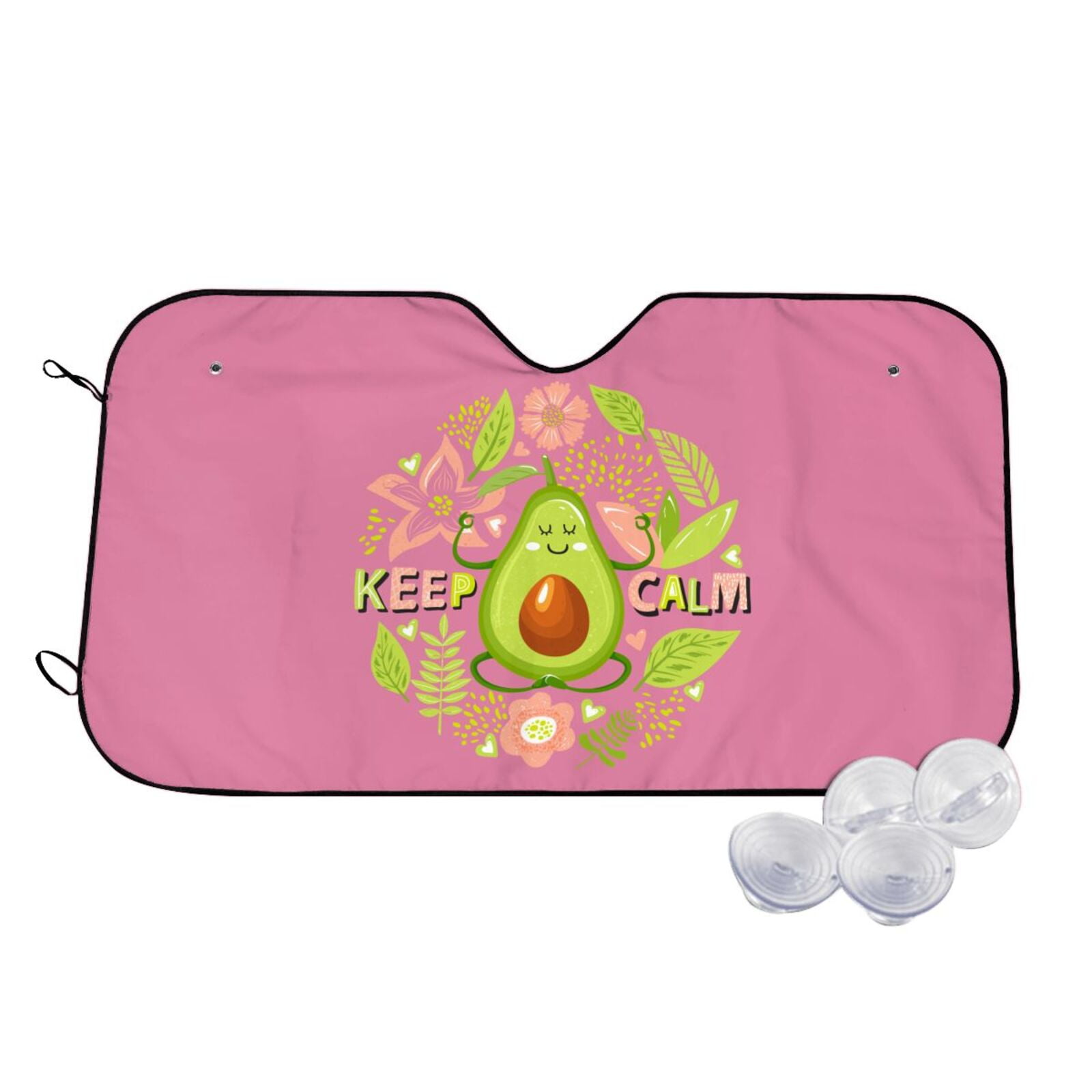 Haiem Avocado Keep Calm Car Windshield Sun Shade - Blocks UV Rays Sun ...