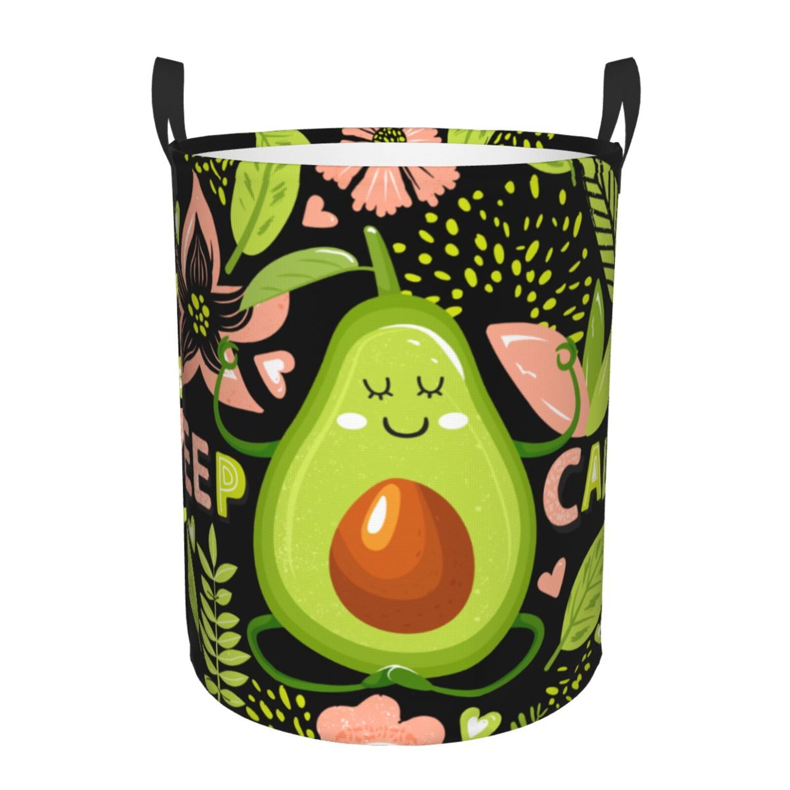 Haiem Avocado Keep Calm Laundry Basket, Laundry Hamper, Collapsible ...
