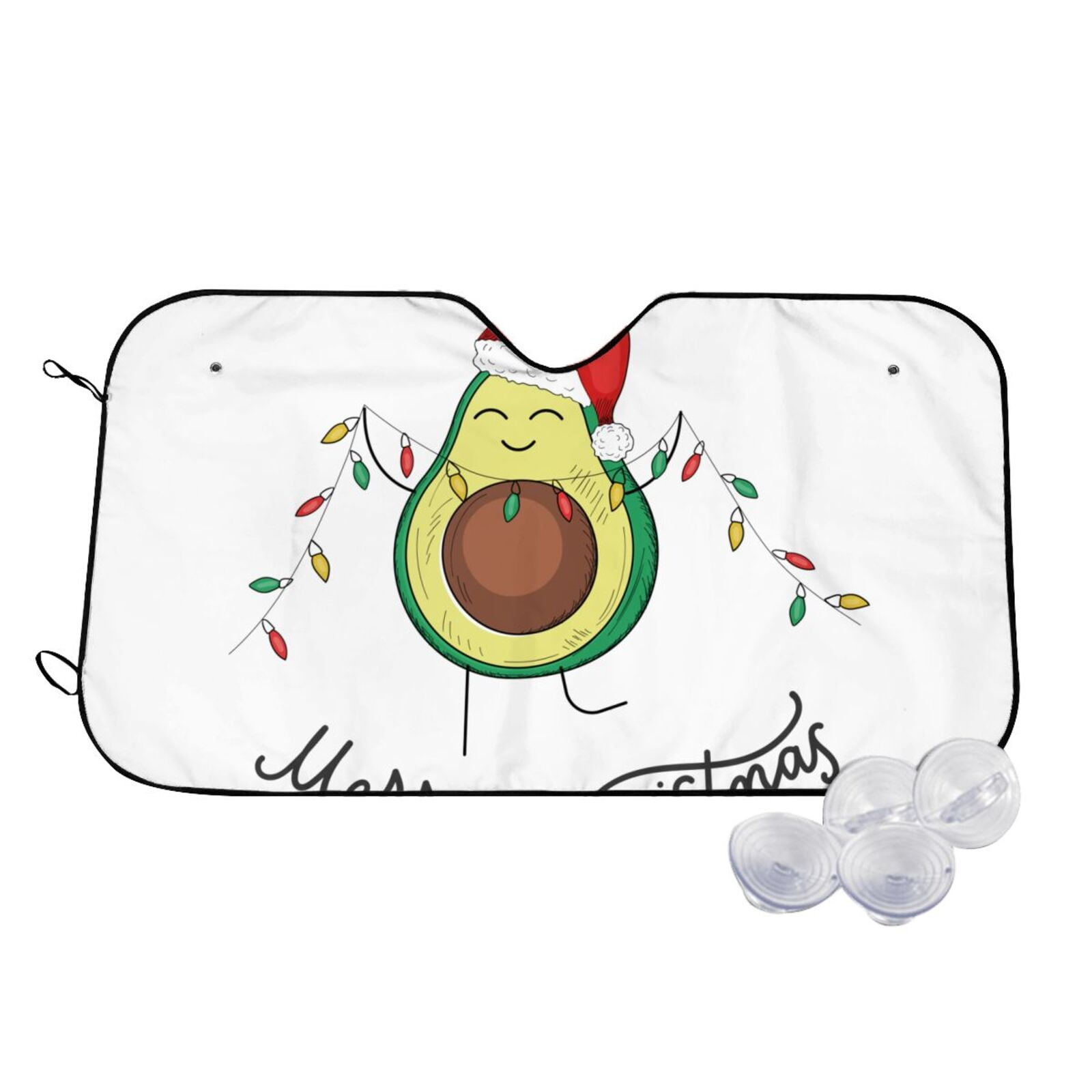 Haiem Avocado Merry Christmas Car Windshield Sun Shade - Blocks UV Rays ...