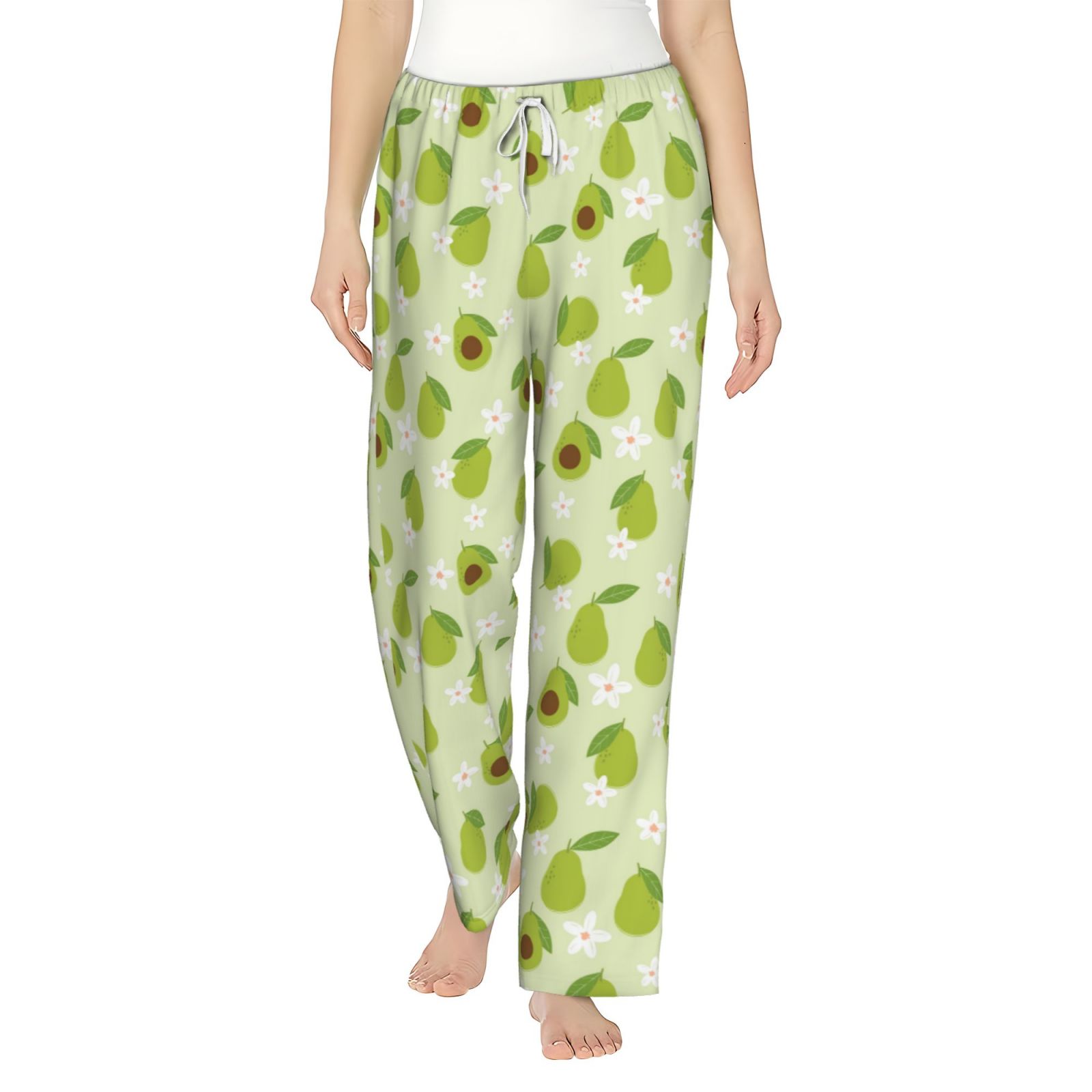 Haiem Avocado With Leaf And Flower Women's Pajama Pants Ultra ...