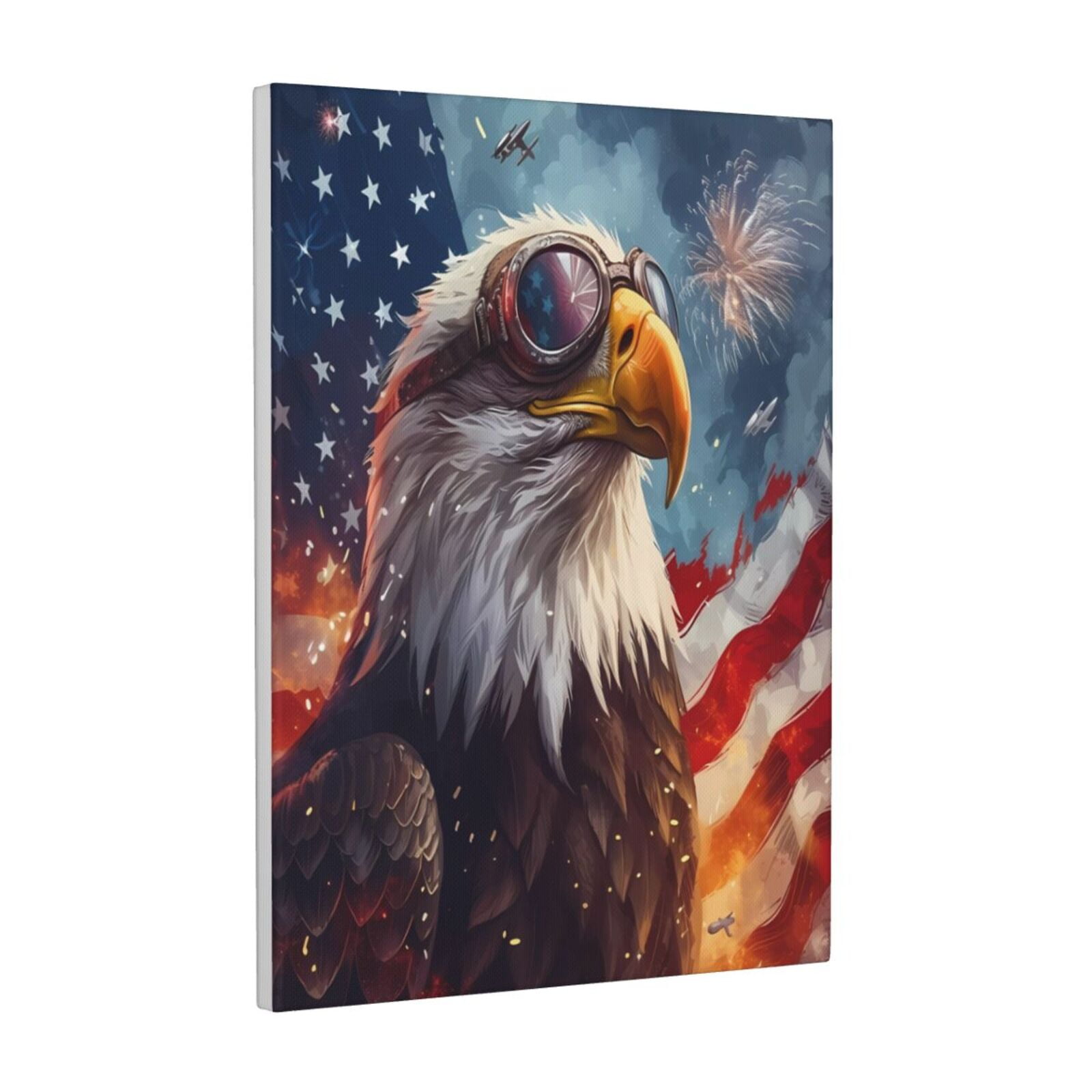 Haiem Bald Eagle Pilot Print 30x40in Canvas Decorative Picture ...