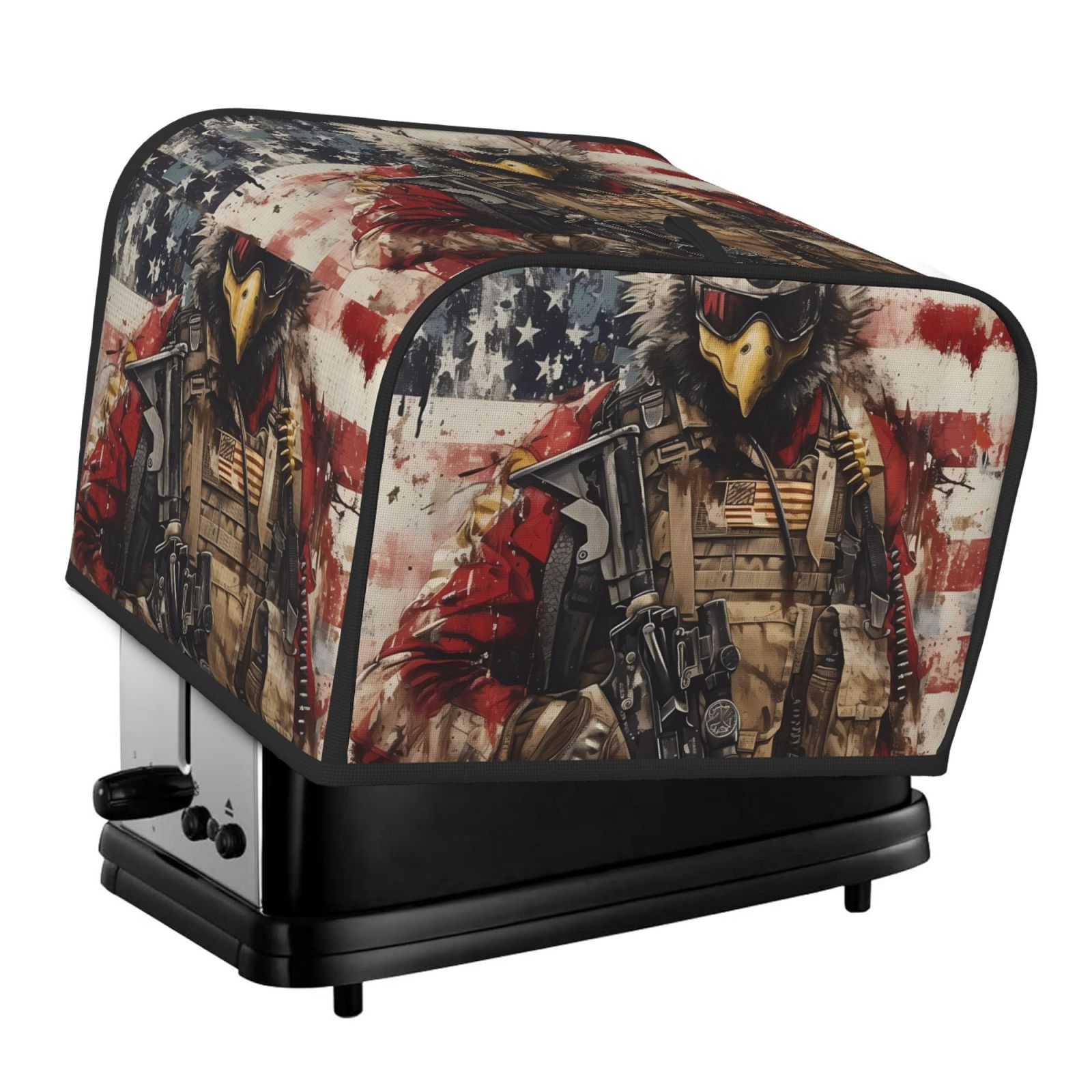 Haiem Bald Eagle Soldier Print Toaster Covers 4 Slice Wide Slot,Bread ...