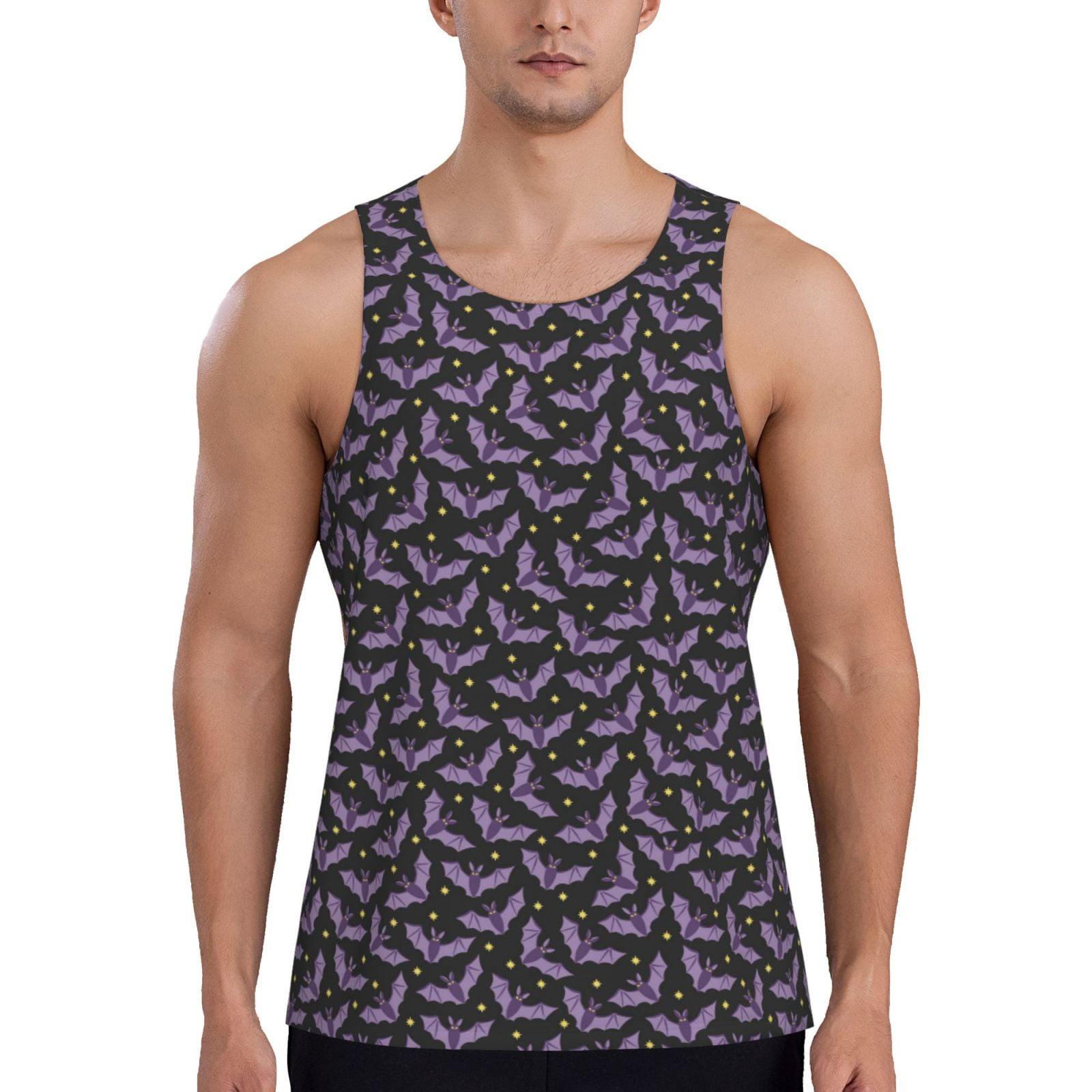Haiem Bat Purple Men Workout Tank Top Gym Bodybuilding Sleeveless ...