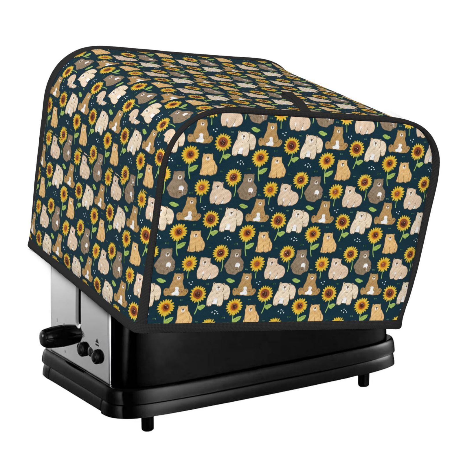 Haiem Bear Sunflower Print Toaster Covers 4 Slice Wide Slot,Bread Dust ...