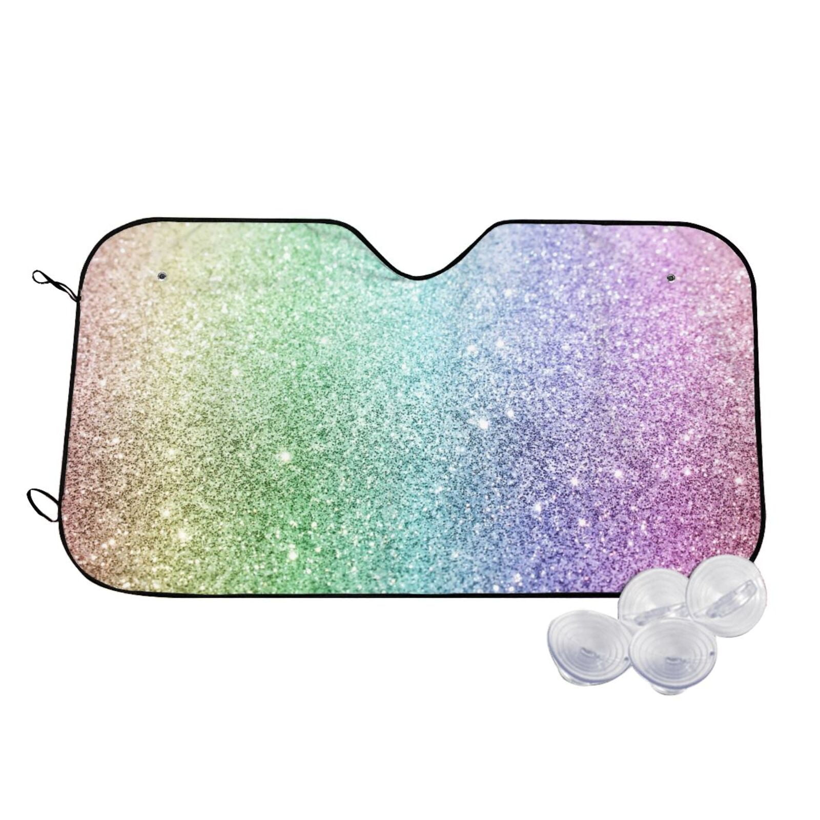 Haiem Beautiful Glitter Car Windshield Sun Shade - Blocks UV Rays Sun ...