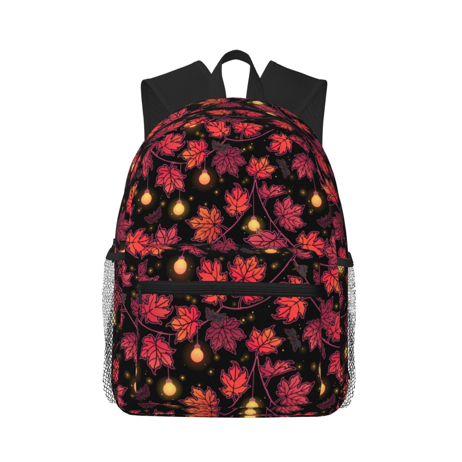Haiem Beautiful Maple Leaf Lantern Lightweight Backpack for School ...