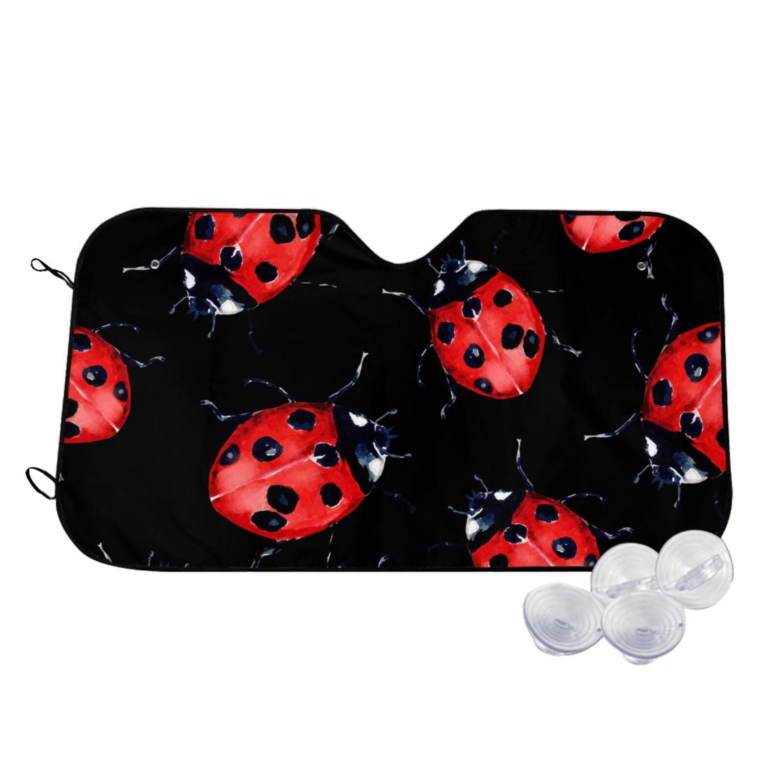 Haiem Beautiful Red Ladybug Car Windshield Sun Shade - Blocks UV Rays ...