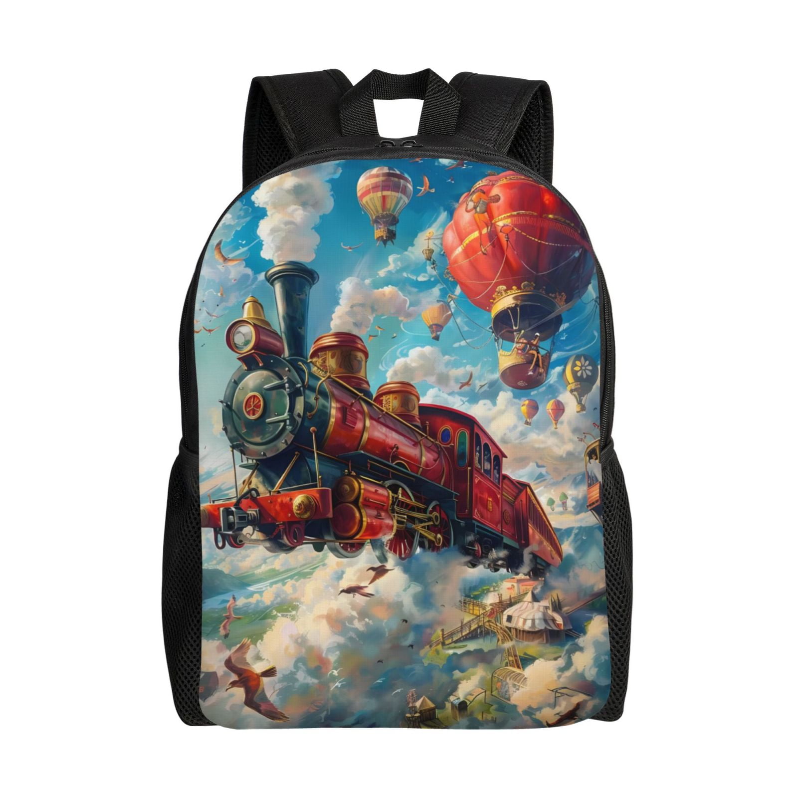 Haiem Beautiful Red Train Hot Air Balloon Backpack - Stylish and ...