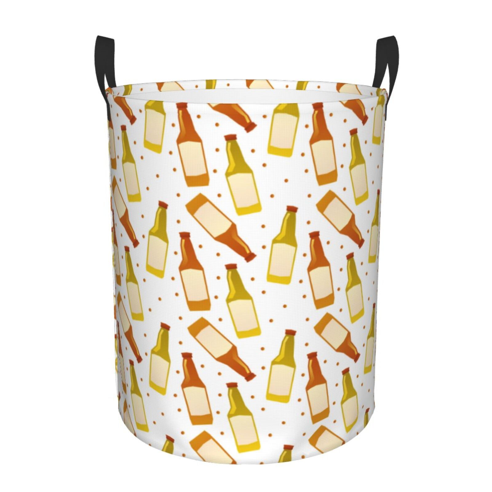 Haiem Beer Bottles Print Laundry Basket, Laundry Hamper, Collapsible ...