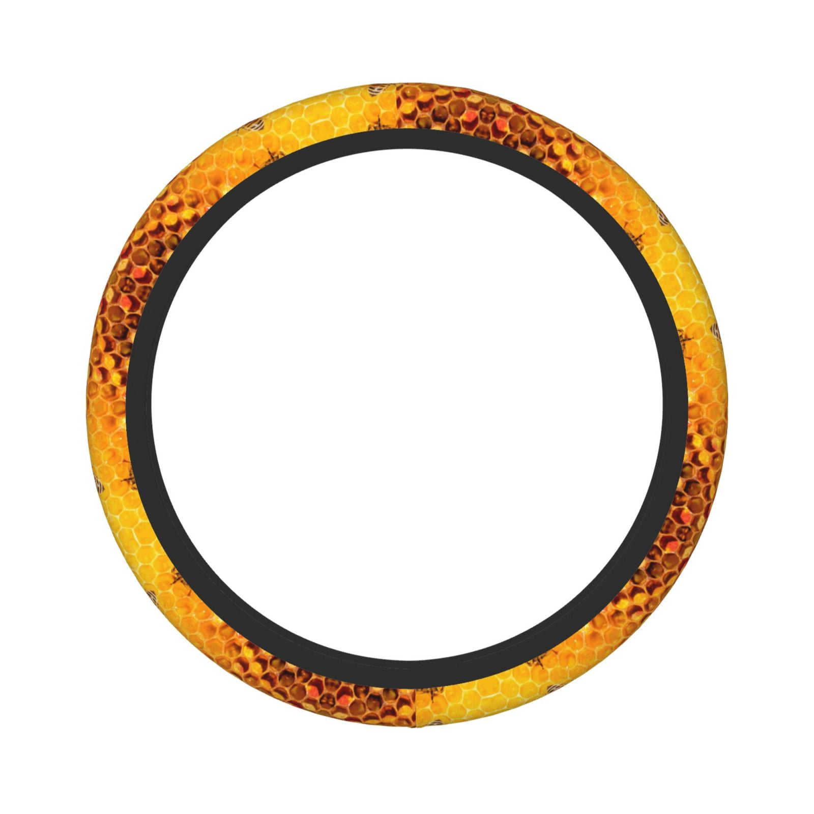 Haiem Bees on Hive Honeycomb Print Steering Wheel Cover 15 Inches for ...