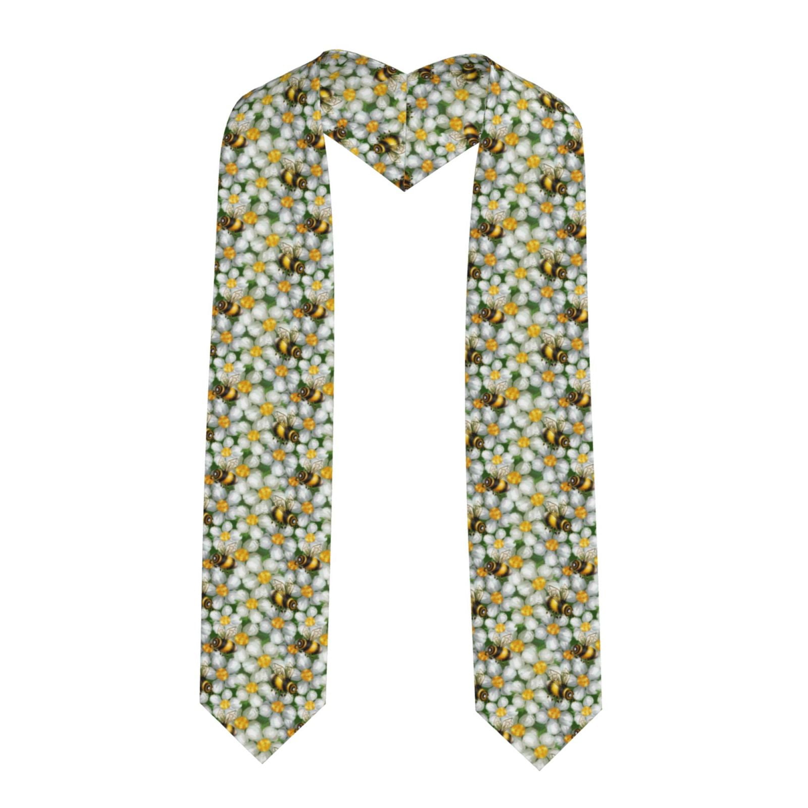Haiem Bees and Flower Pattern Graduation Stole 2024 | Premium Satin ...