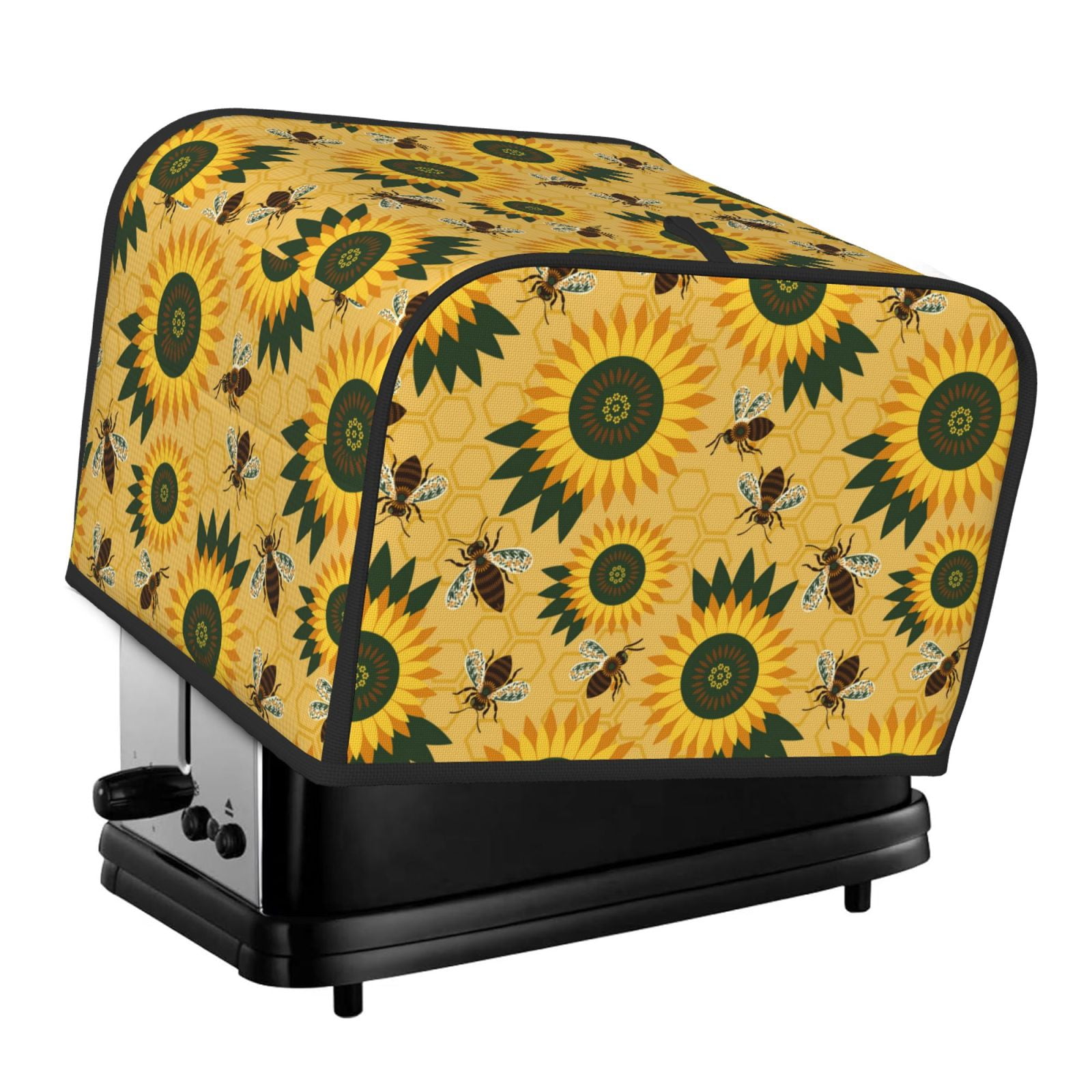 Haiem Bees and Sunflowers Print Toaster Covers 4 Slice Wide Slot,Bread ...