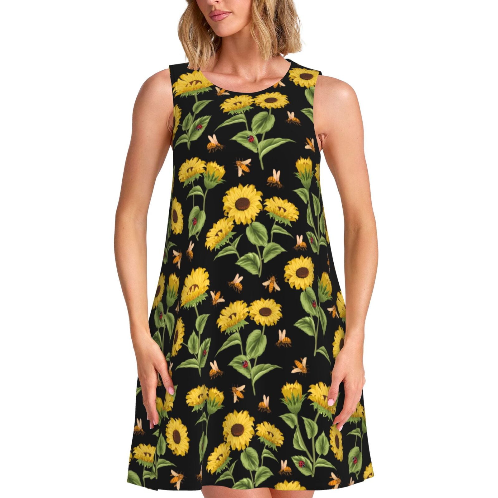 Haiem Bees and Sunflowers for Women’s Summer Dresses – Casual ...