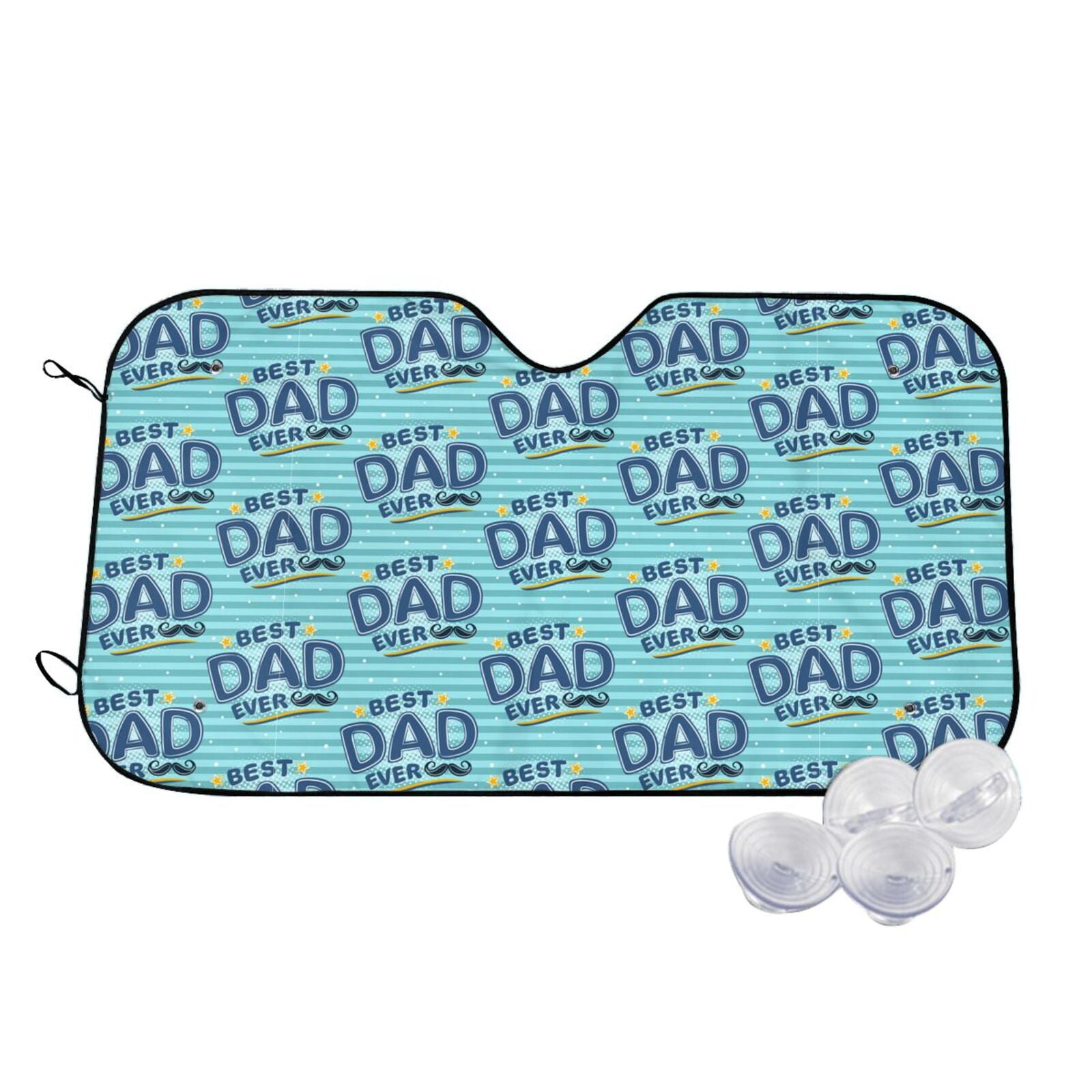 Haiem Best Dad Ever Car Windshield Sun Shade - Blocks UV Rays Sun Visor ...