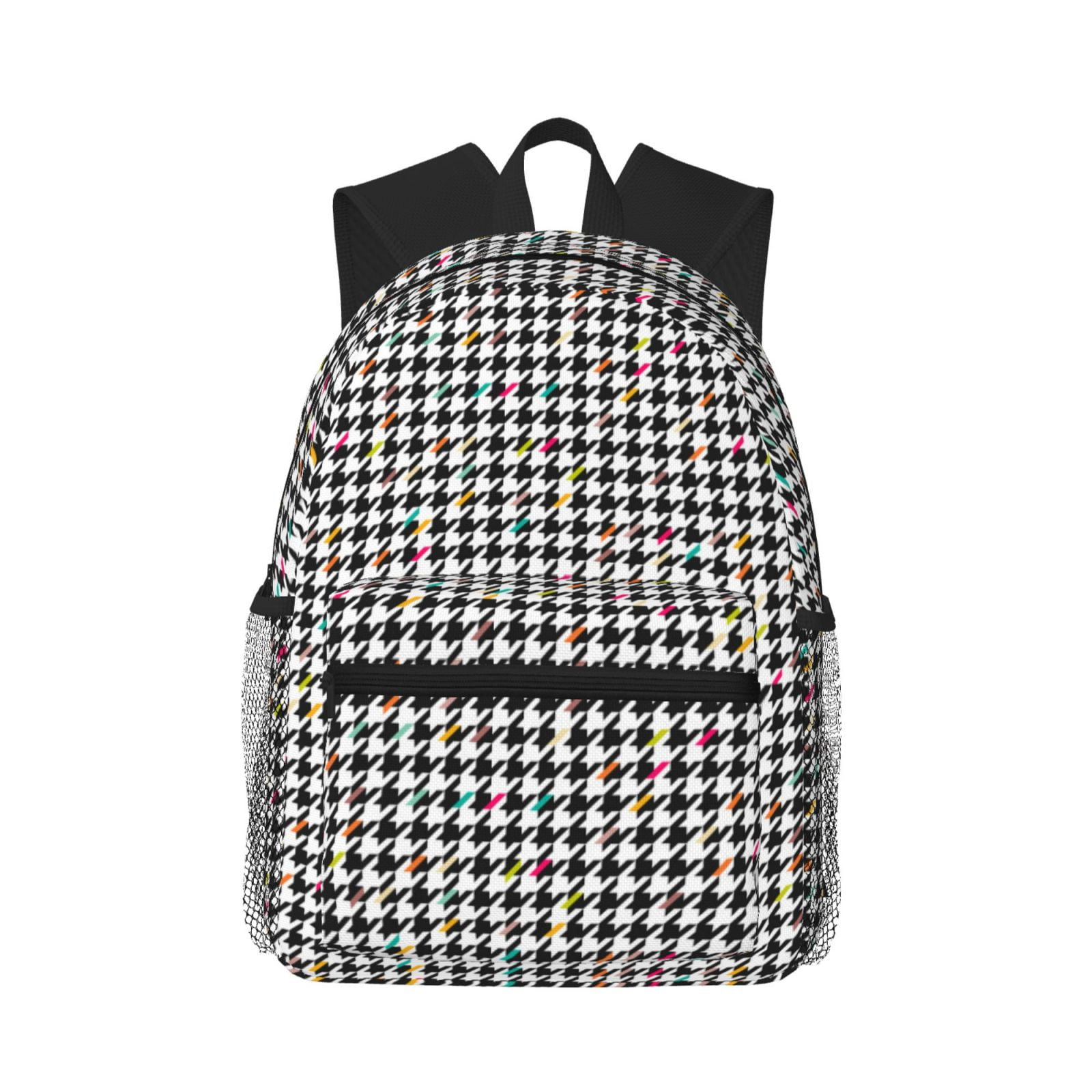 Haiem Black And White Houndstooth Lightweight Backpack for School ...