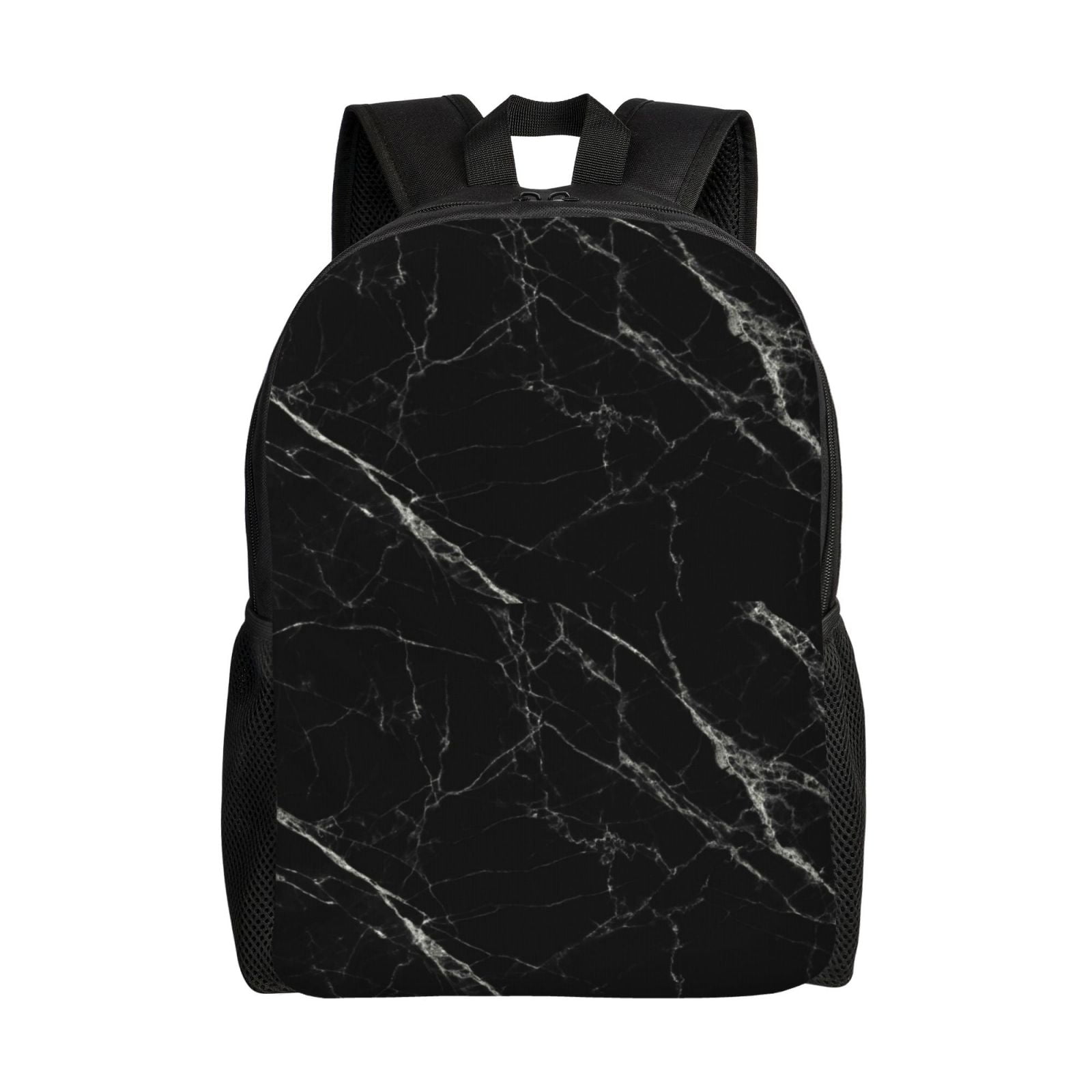 Haiem Black Marble Texture Abstract Backpack - Stylish and Durable 15 ...