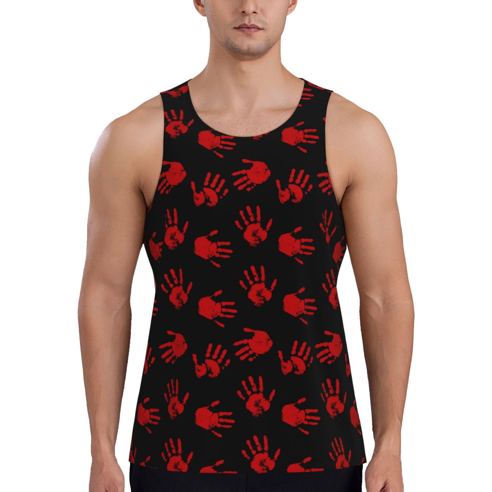 Haiem Bloody Hand 1 Men Workout Tank Top Gym Bodybuilding Sleeveless ...