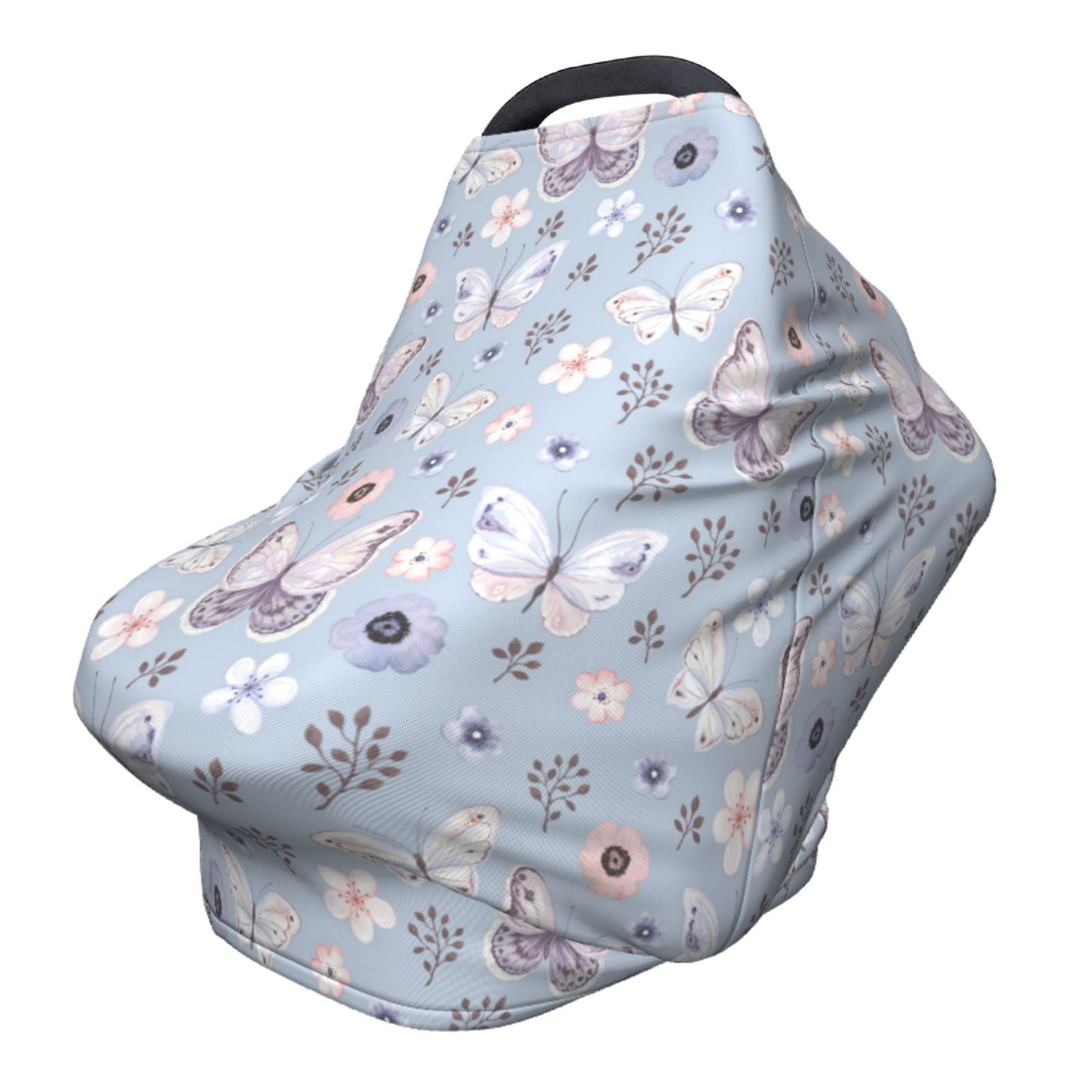 Haiem Blue Butterfly Baby Nursing Cover & Nursing Poncho - Multi Use ...